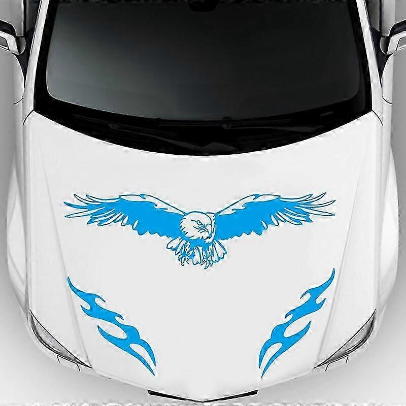 1Set Universal Car Sticker Hood Cover Eagle Fire Stickers Car Racin ...