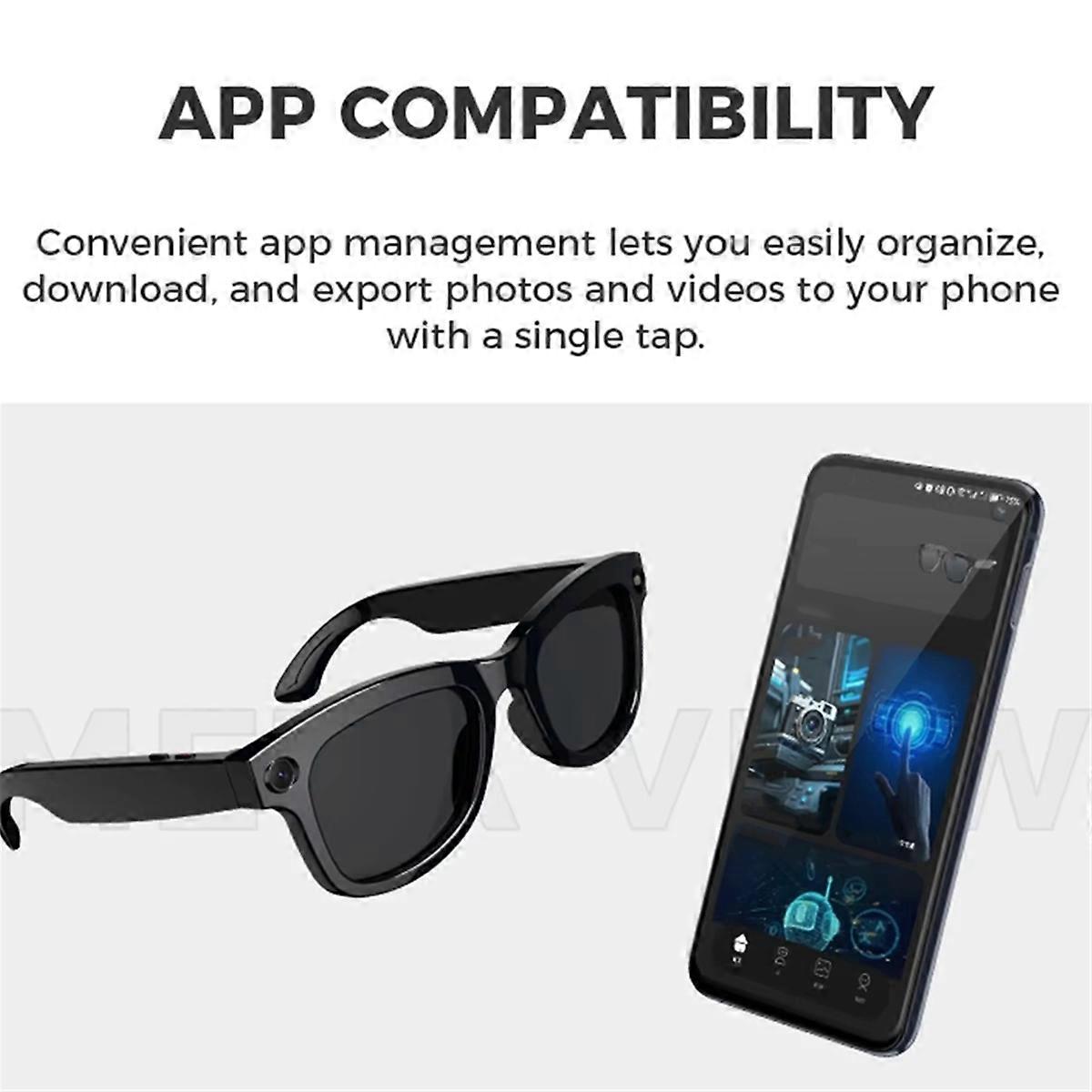 AI Glasses 500W HD Anti-Shake Camera Glasses Ai Translation Calls,Video ...