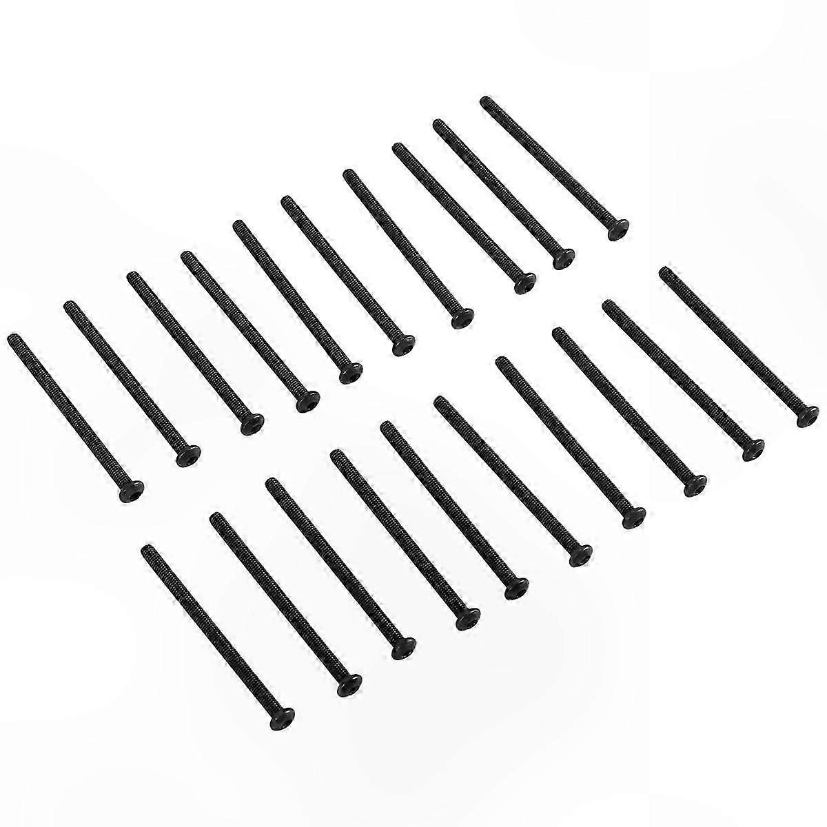 Black 20Pcs M3 x 45mm Hex Socket Button Head Screws Alloy Steel ...