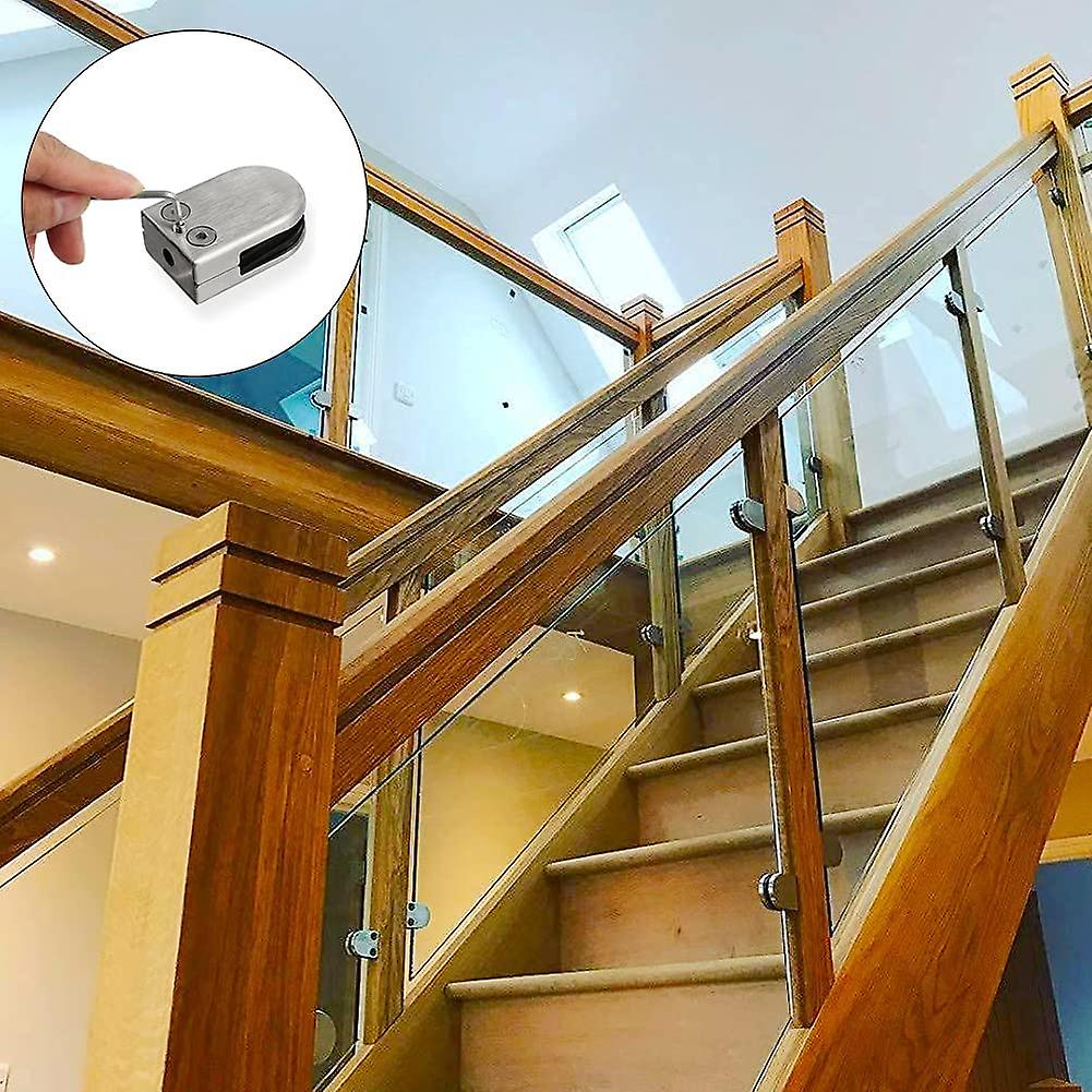 Glass Stair Clamp, 2 Pieces 6-8mm Glass Clamp, 304 Stainless Steel ...