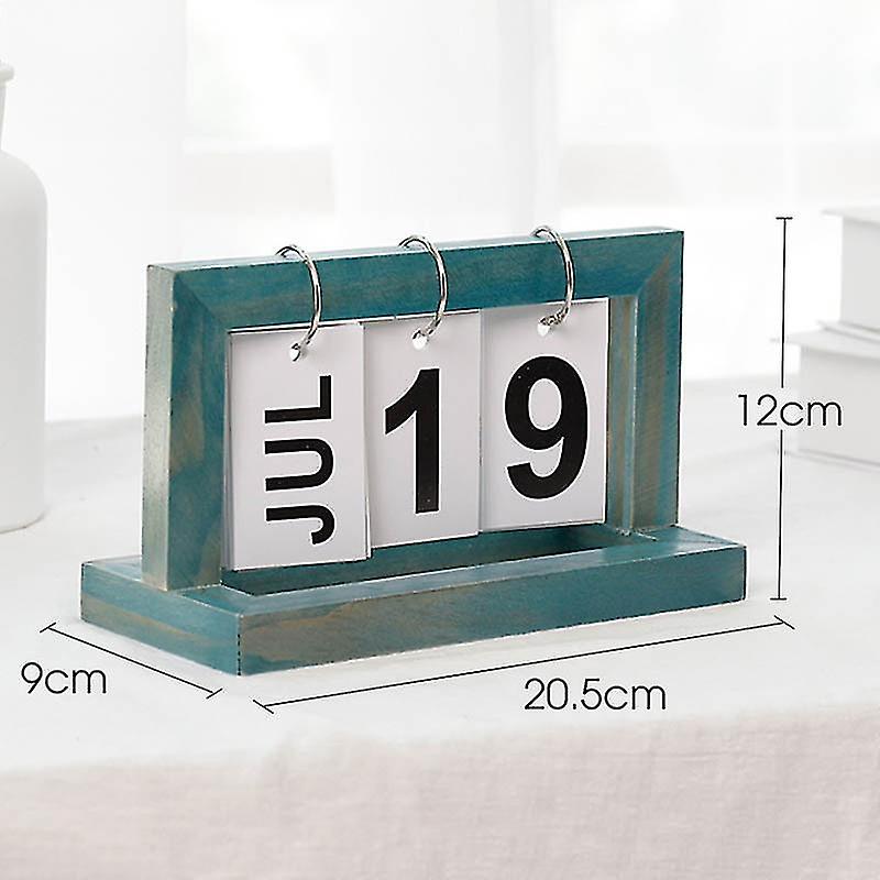 1 Stück Holz Flip Kalender Perpetual Desktop Office Diy Jahresplaner ...