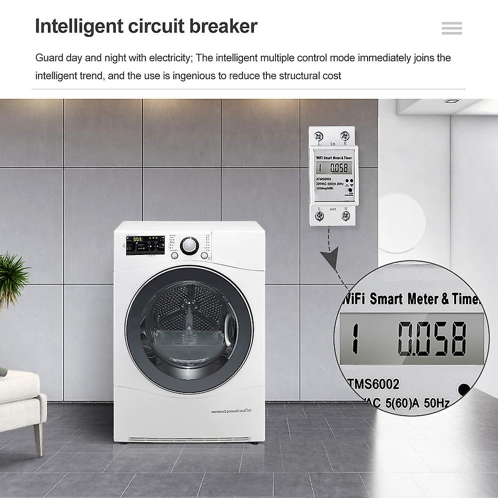 Wifi smart kwh meter with current transformer energy meter timer home ...