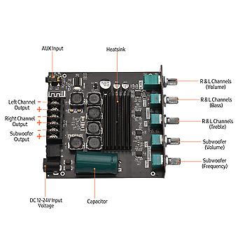 2.1 Channel Subwoofer Power Amplifier Module DIY Kit 50Wx2+100W Treble ...
