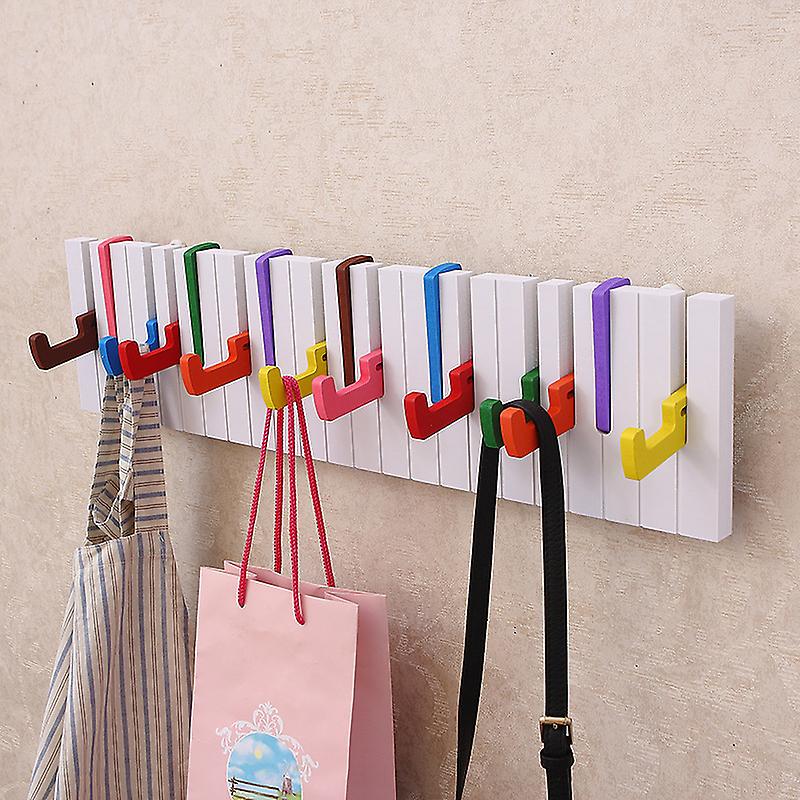 Piano Wooden Coat Racks Piano Keys Wall Mounted Coat Hook Hanger Wall ...