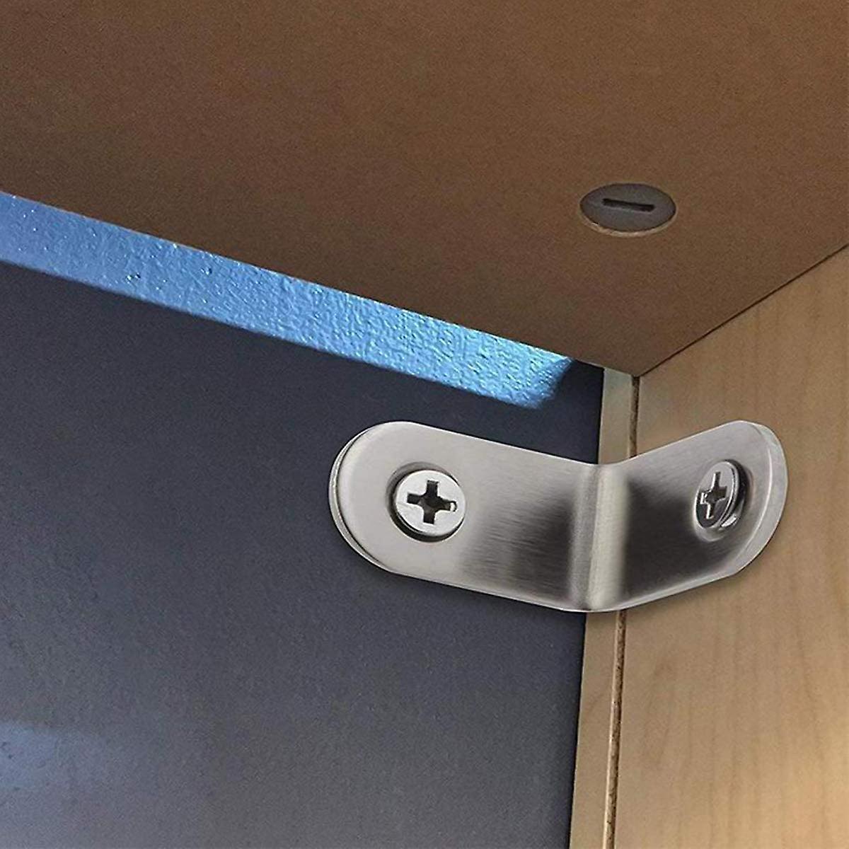 50PCS Fixing Bracket 20x20mm Stainless Steel Fixing Bracket Shelf ...