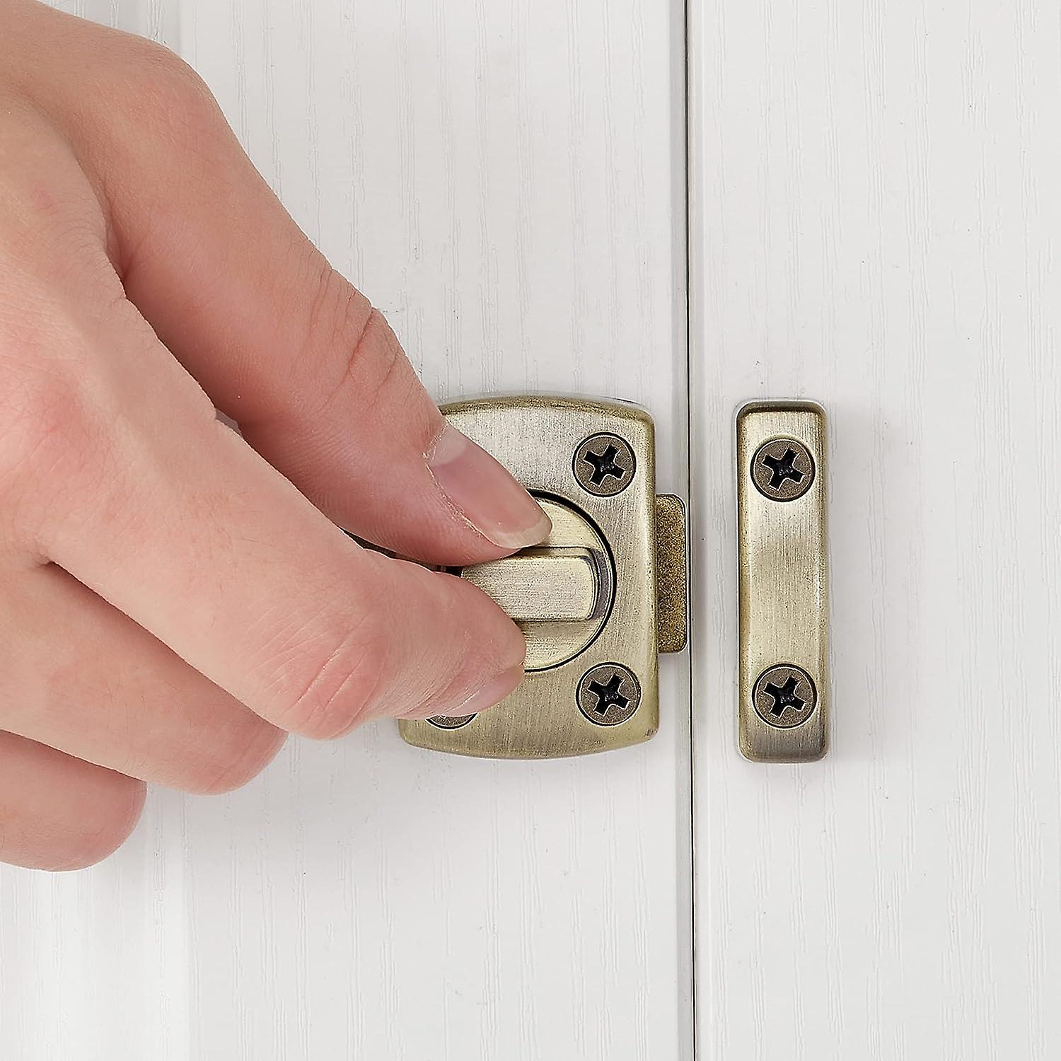 2 Packs Rotate Bolt Latch Gate Latches Safety Door Lock,pet Door Lock ...