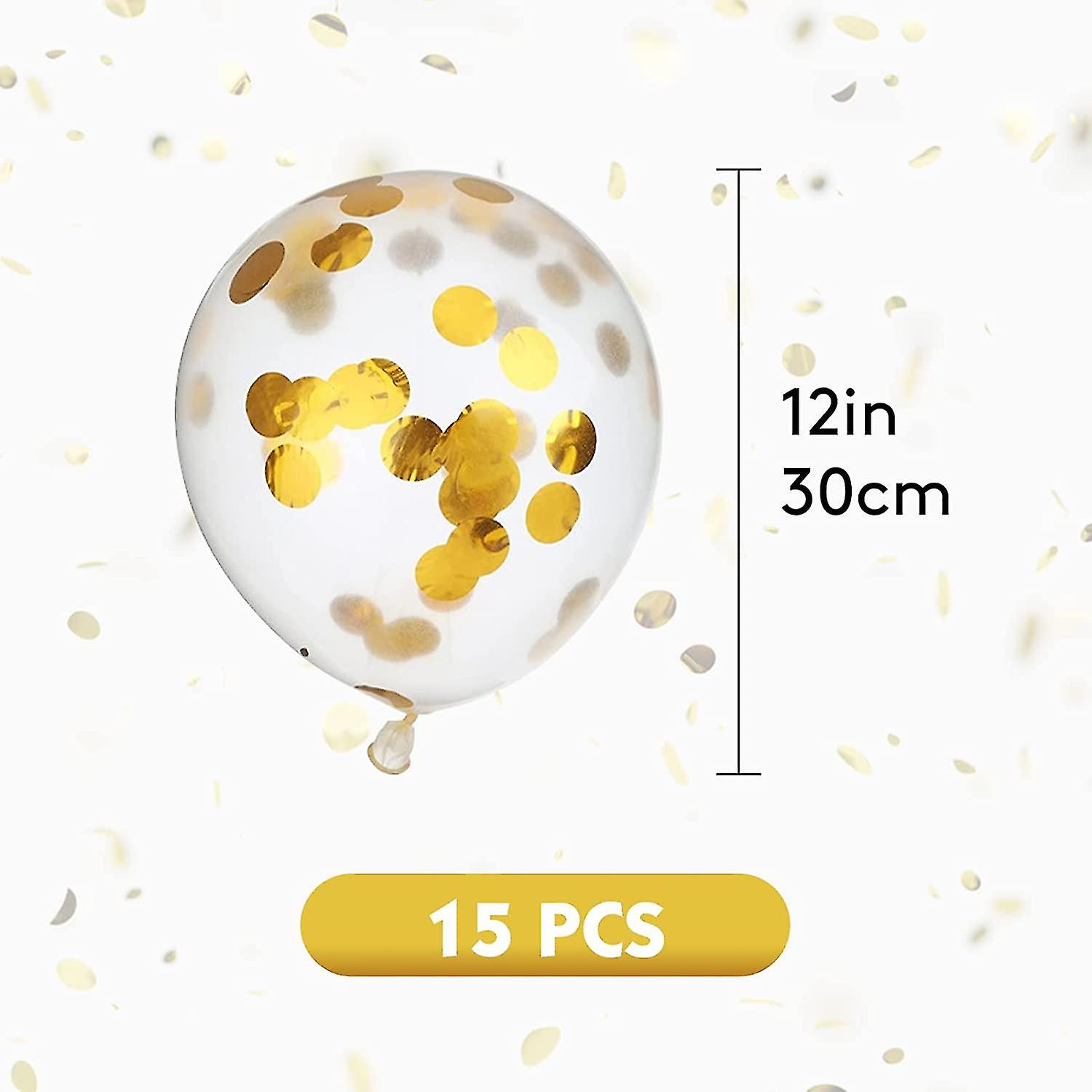 Birthday Decorations Gold Balloons, Birthday Balloons, 15 Pieces Gold ...