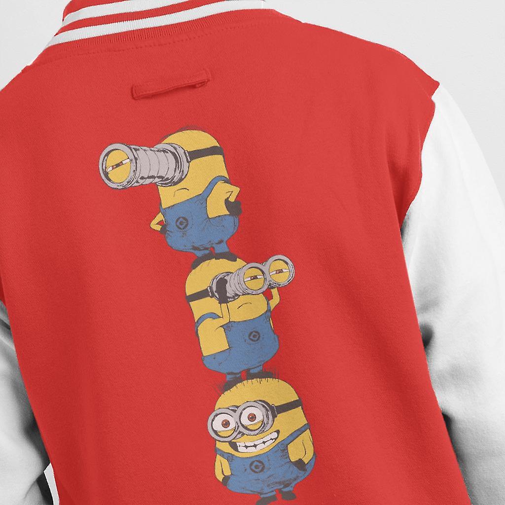 Despicable Me Minions Standing Tower Men's Varsity Jacket | Fruugo US