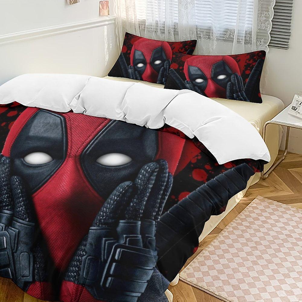 Deadpool Bedding Sets Cute Bed Cover Anime Cartoon 3D Printed ...