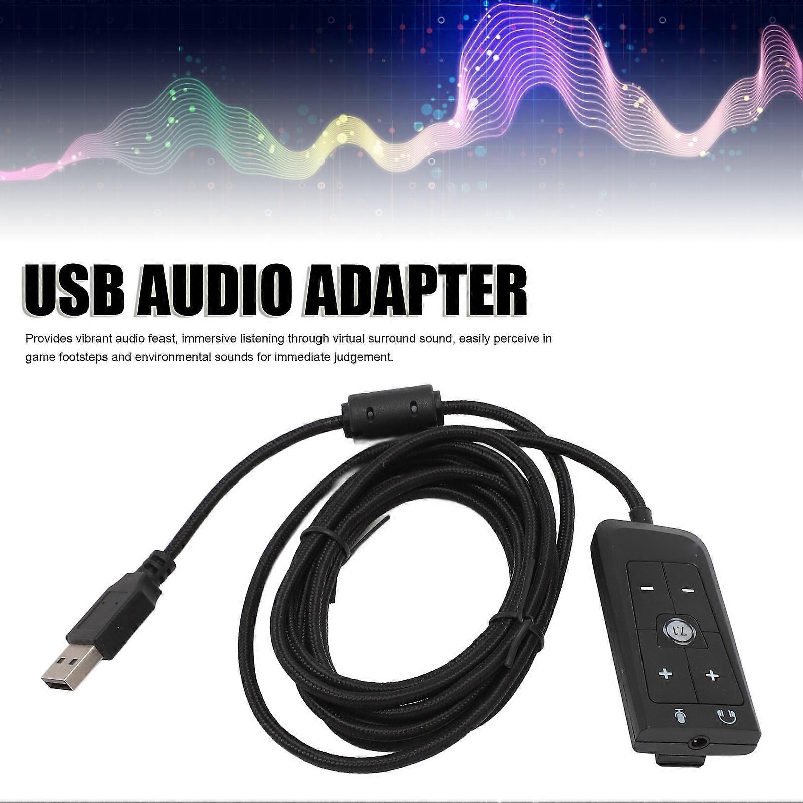 USB to 3.5mm Jack Audio Sound Card Adapter with Headphone and ...