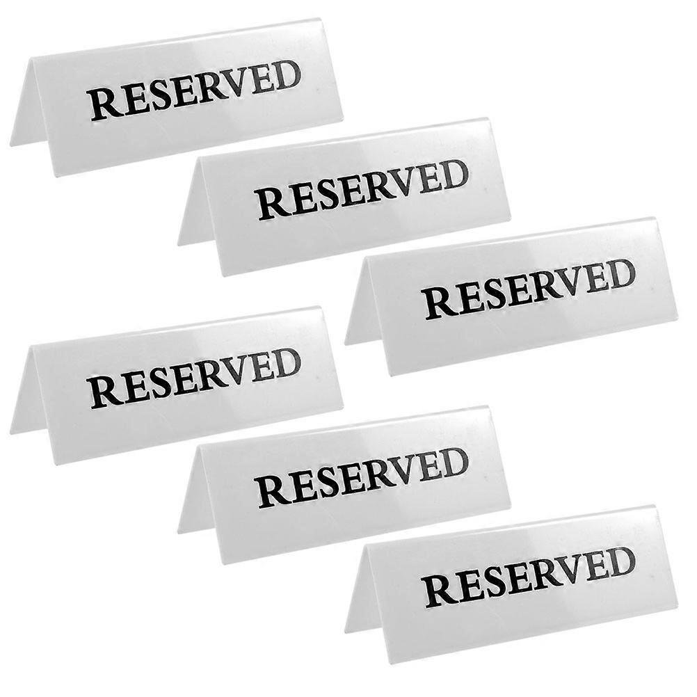 6pcs Acrylic Reserved Signs Reserved Tent Signs Desk Signs Restaurant ...