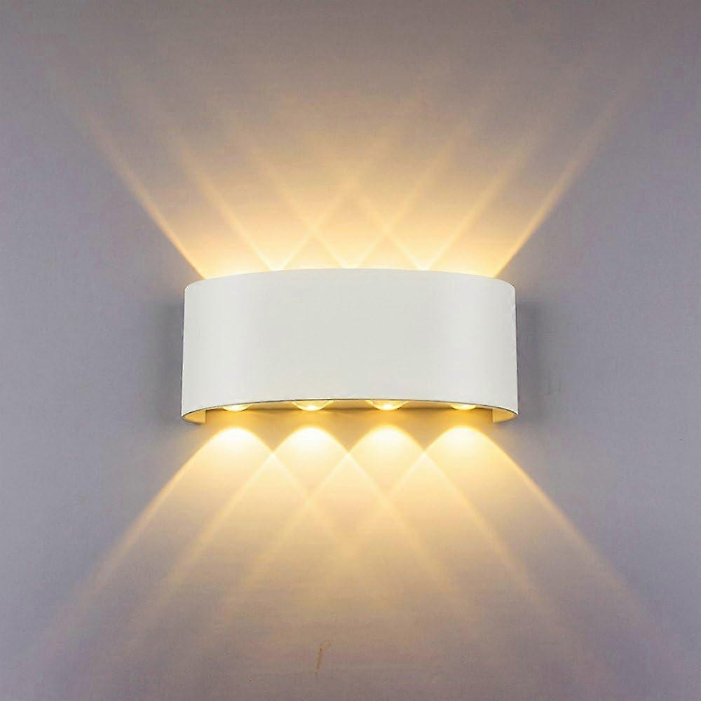 Indoor LED Wall Light, Modern 8W White Waterproof Aluminum Indoor ...
