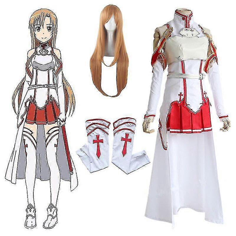Sword Art Online Cosplay Costume Asuna Yuuki Full Set Women Cosplay ...