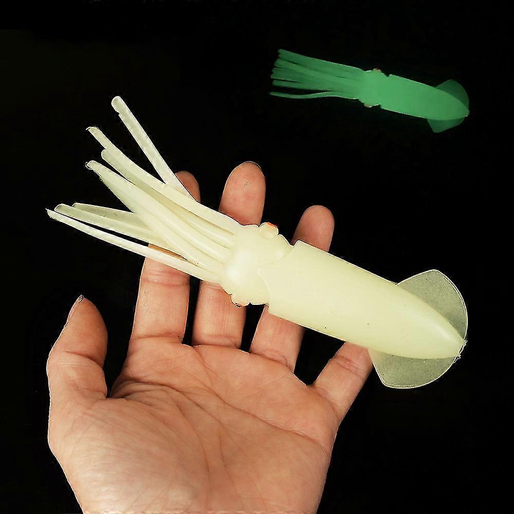 12/15/18cm Squid Shape Fish Lure Fishing Hoochie Bait Lures For Halibut ...