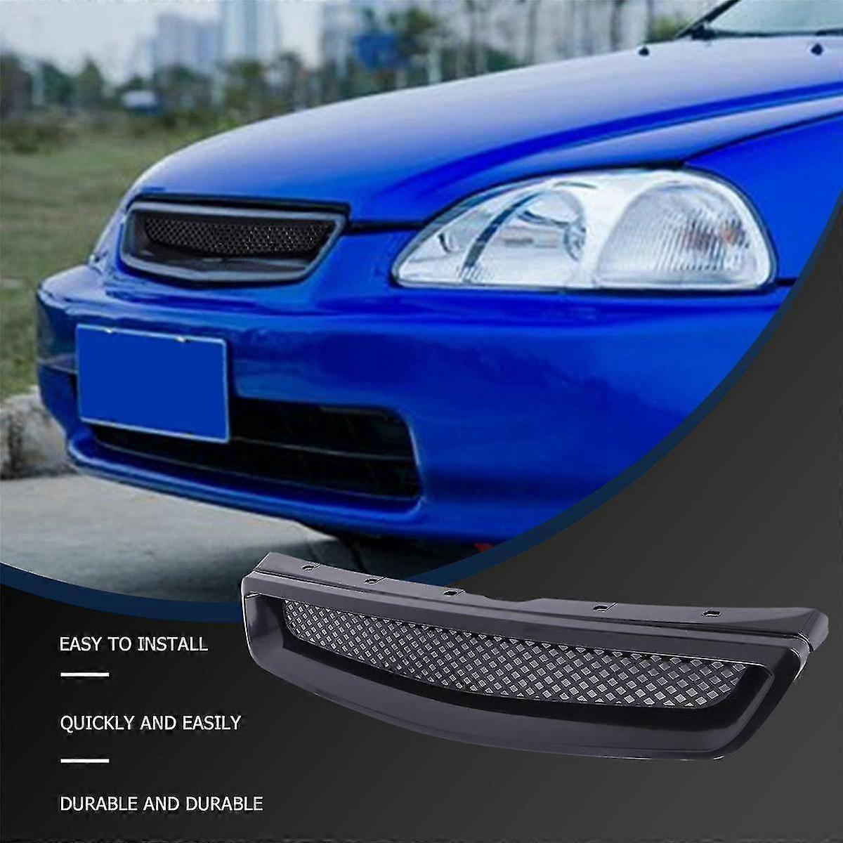 Ek T-r Style Front Bumper Hood Mesh Grill Racing Grille For Ek Dx Ex Lx ...
