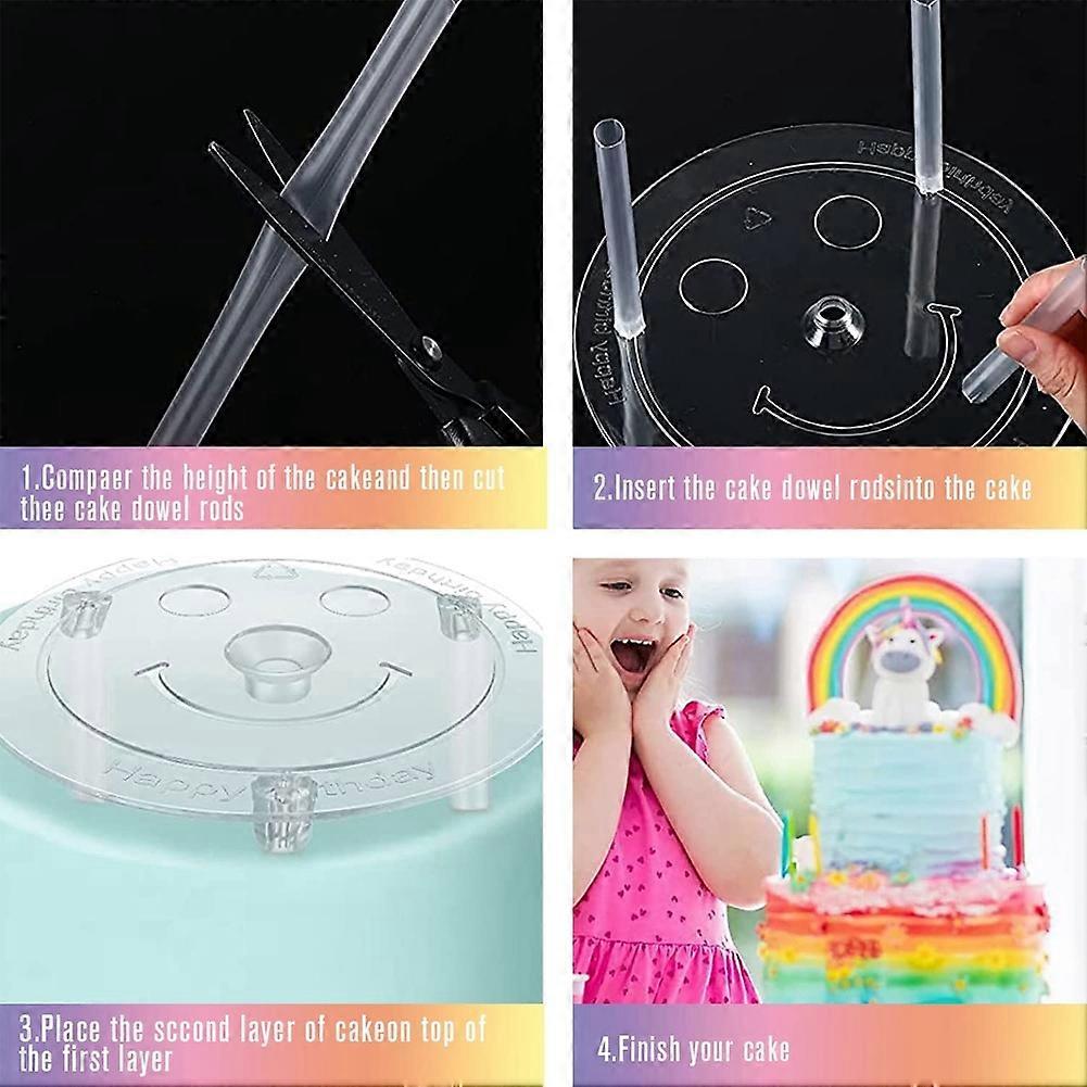 Cake Supports for Multi-Tier Cakes Cake Stand 5 Levels (9/12/16/20/26cm ...