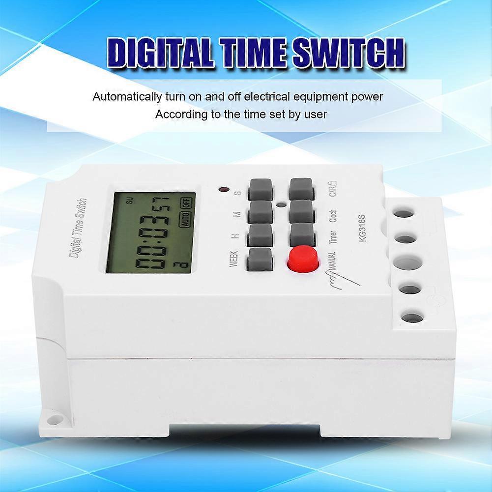 Digital Time Switch LCD MicroComputer Timer Second Control Timing 32 Groups On Off 220V KG316S ...