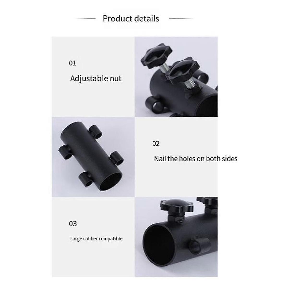 3PCS Awning Canopy Pole Fixed Tube Ground Bracket Windproof Adjustable ...