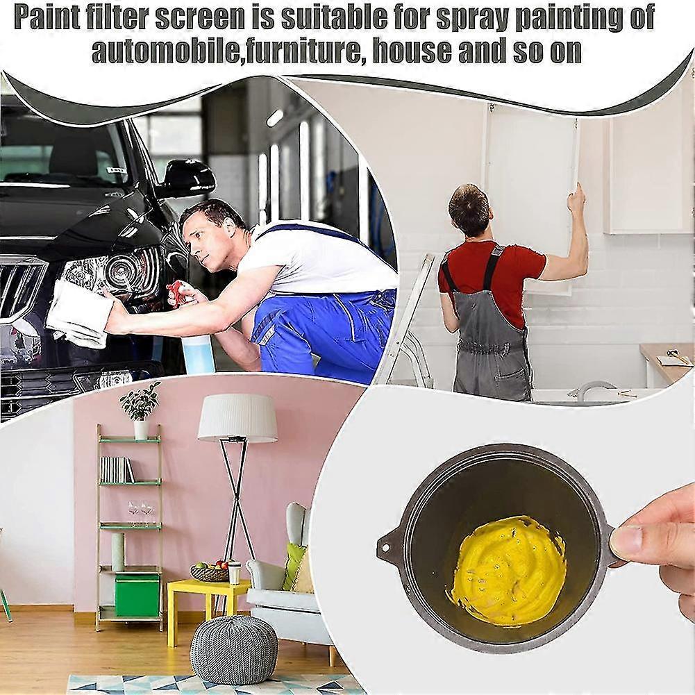 30 Pcs Paint Filter 100 Mm Plastic Paint Strainer With Fine Nylon Mesh ...