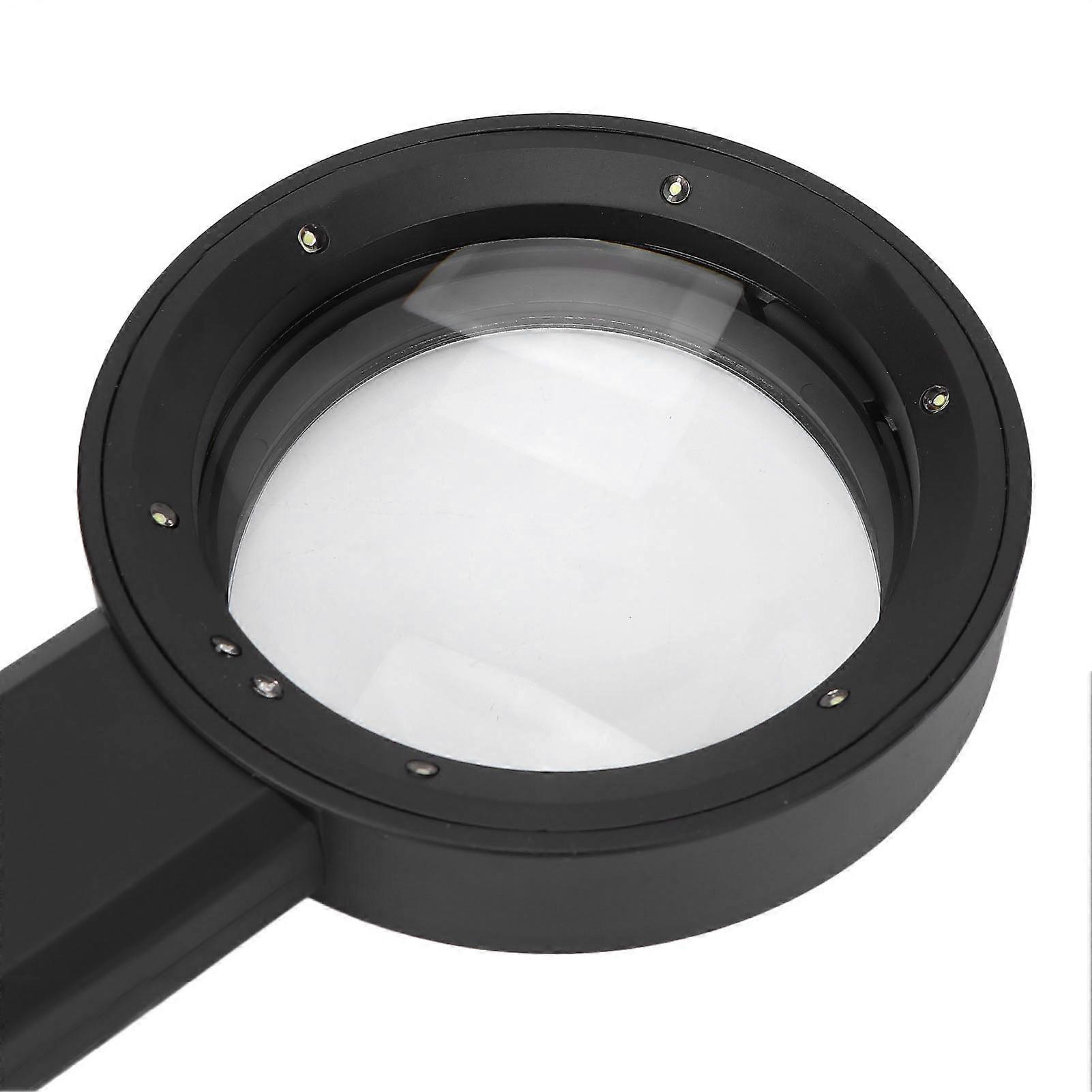 Handheld Magnifying Glass 6X/15X Reading Illuminated Lighted Magnifier ...