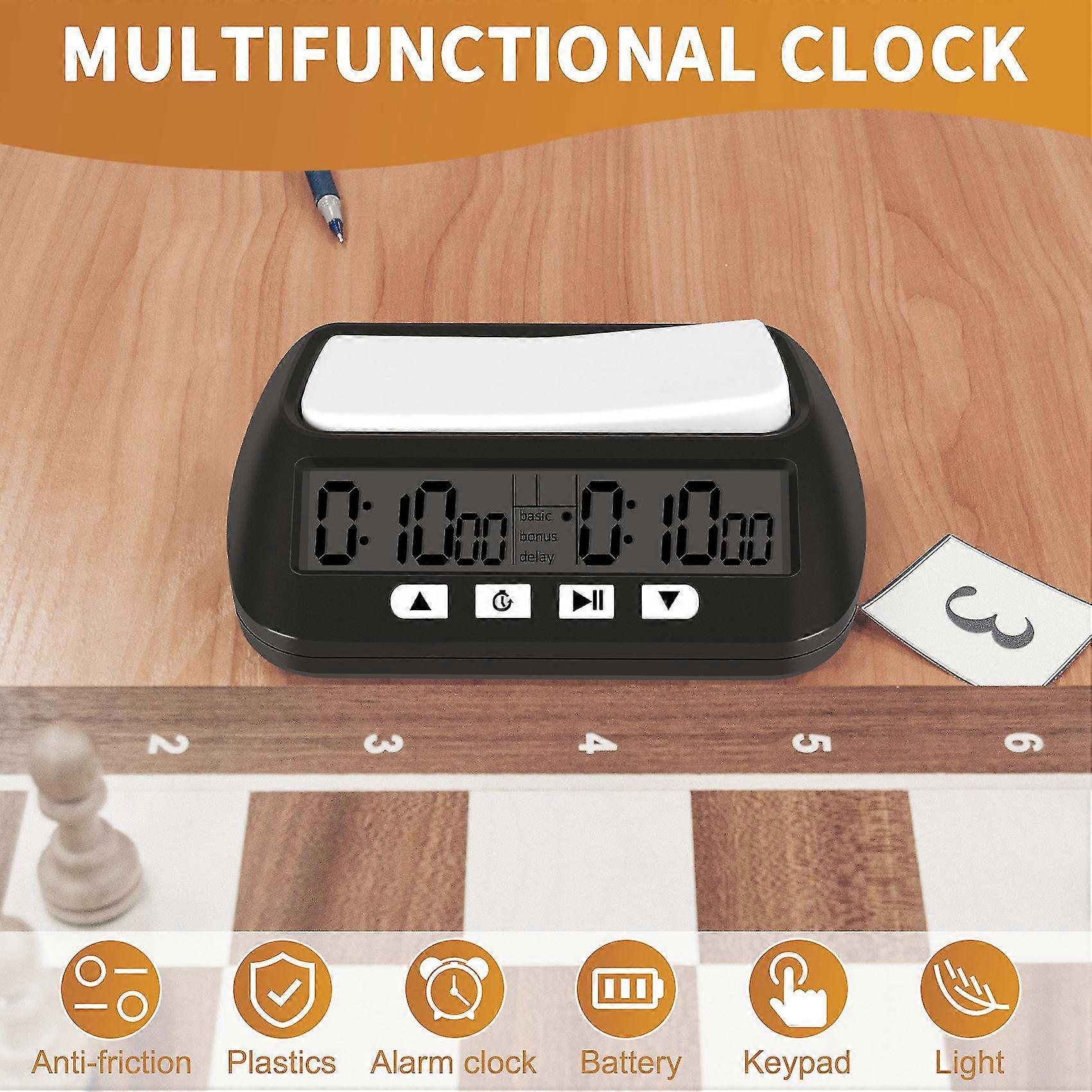 Chess Clock, Digital Chess Timer Game Timer, 3-in-1 Multipurpose Portable Professional Clock ...