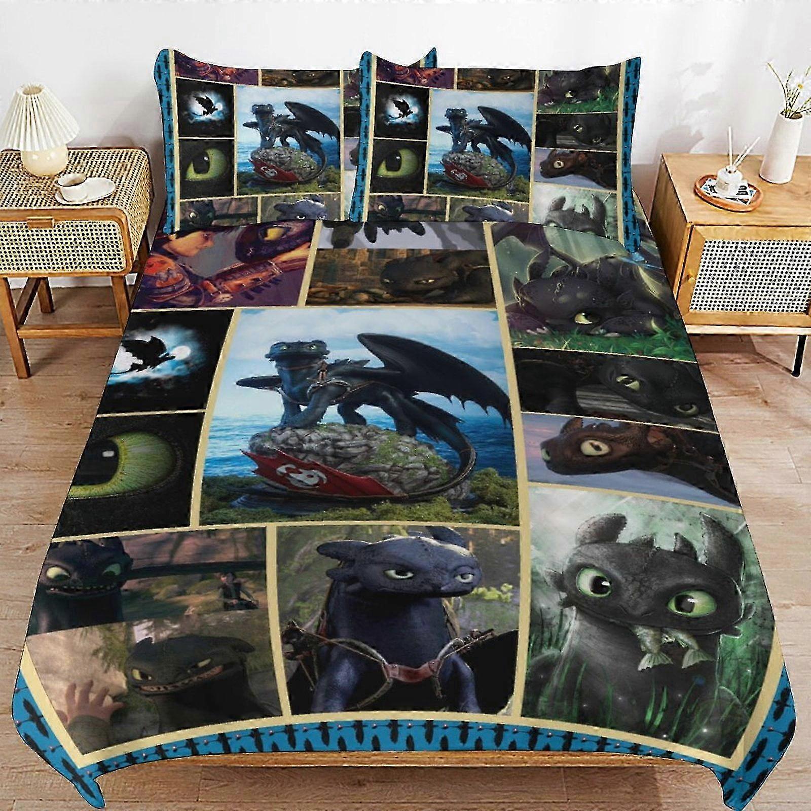 o774 Bed Sheets How To Train Your Dragon Bed Duvet Cover Microfiber ...
