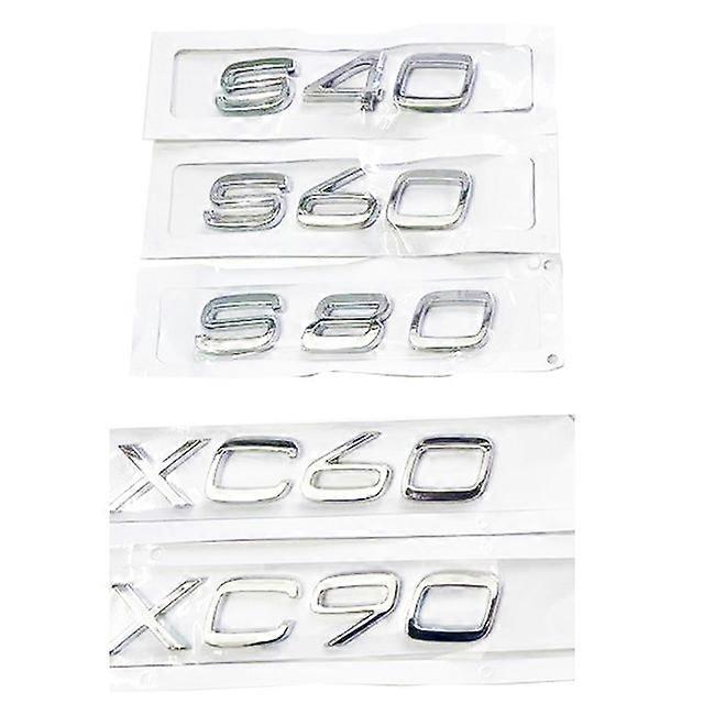 3D ABS Black Car Emblem Sticker For Volvo Letters On The Trunk XC60 ...