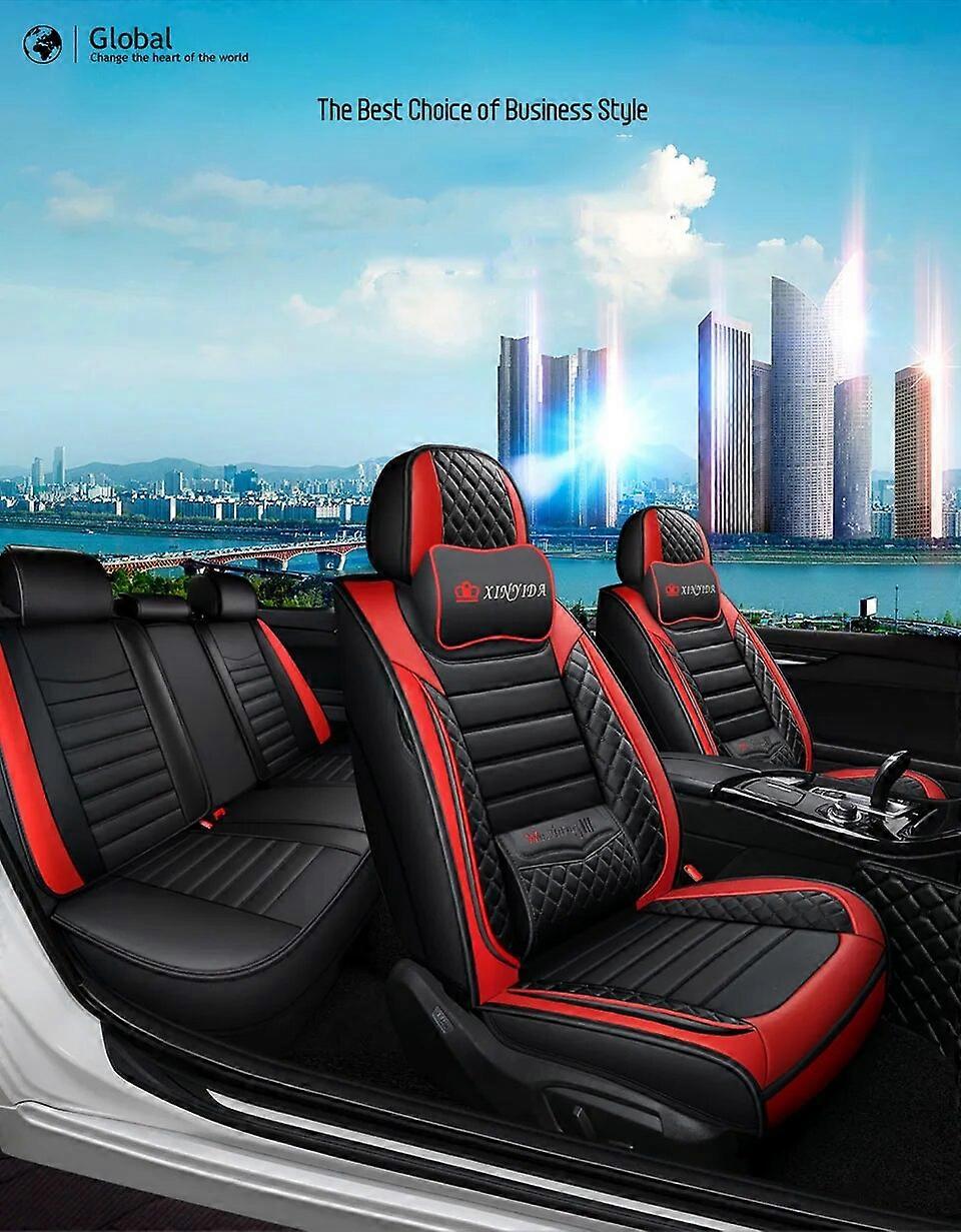 Black Red Universal Leather Car Seat Covers For Lexus CT200h RX350 ...