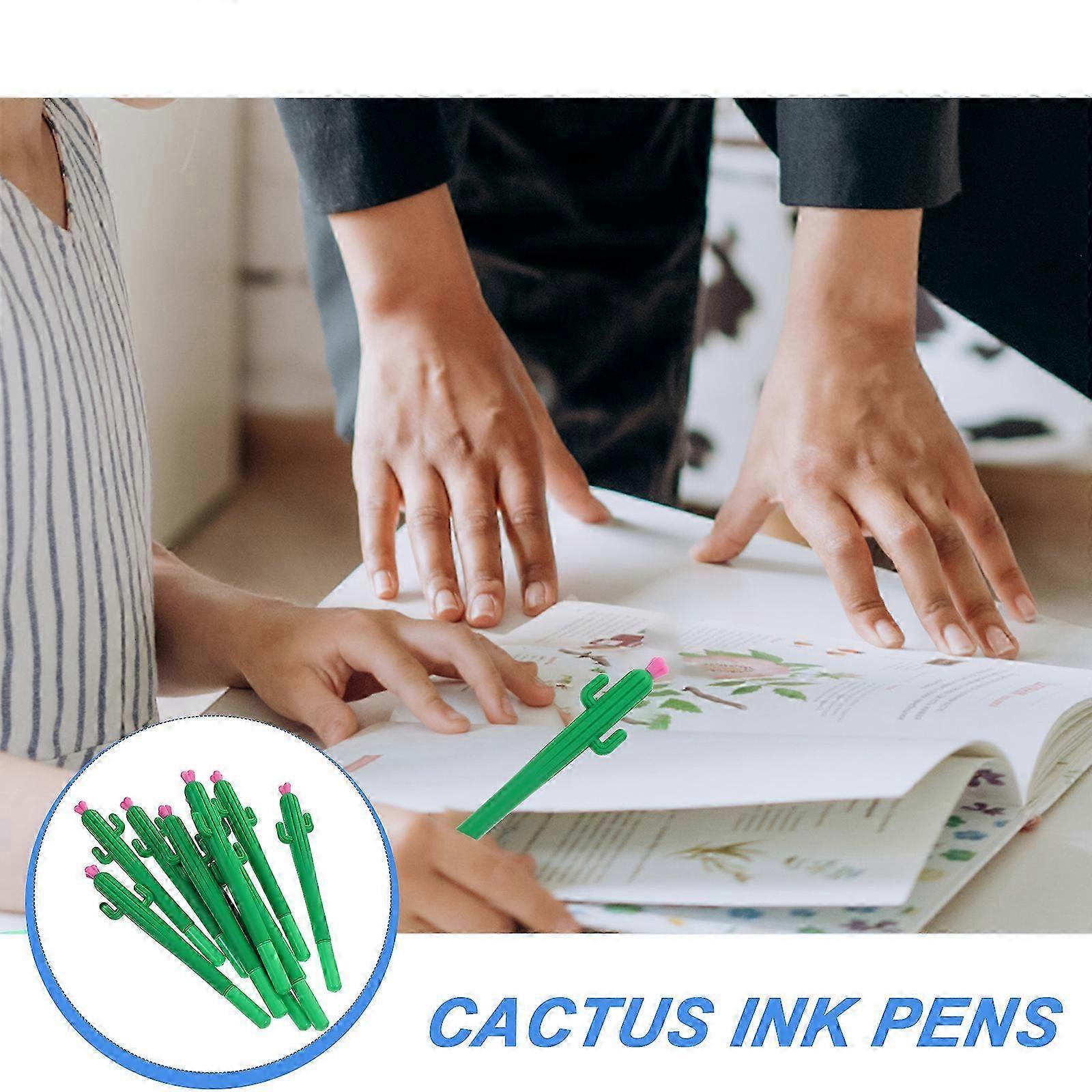 10pcs Cactus Ink Pens Cartoon Cactus Gel Ink Pens Students Writing Pens ...