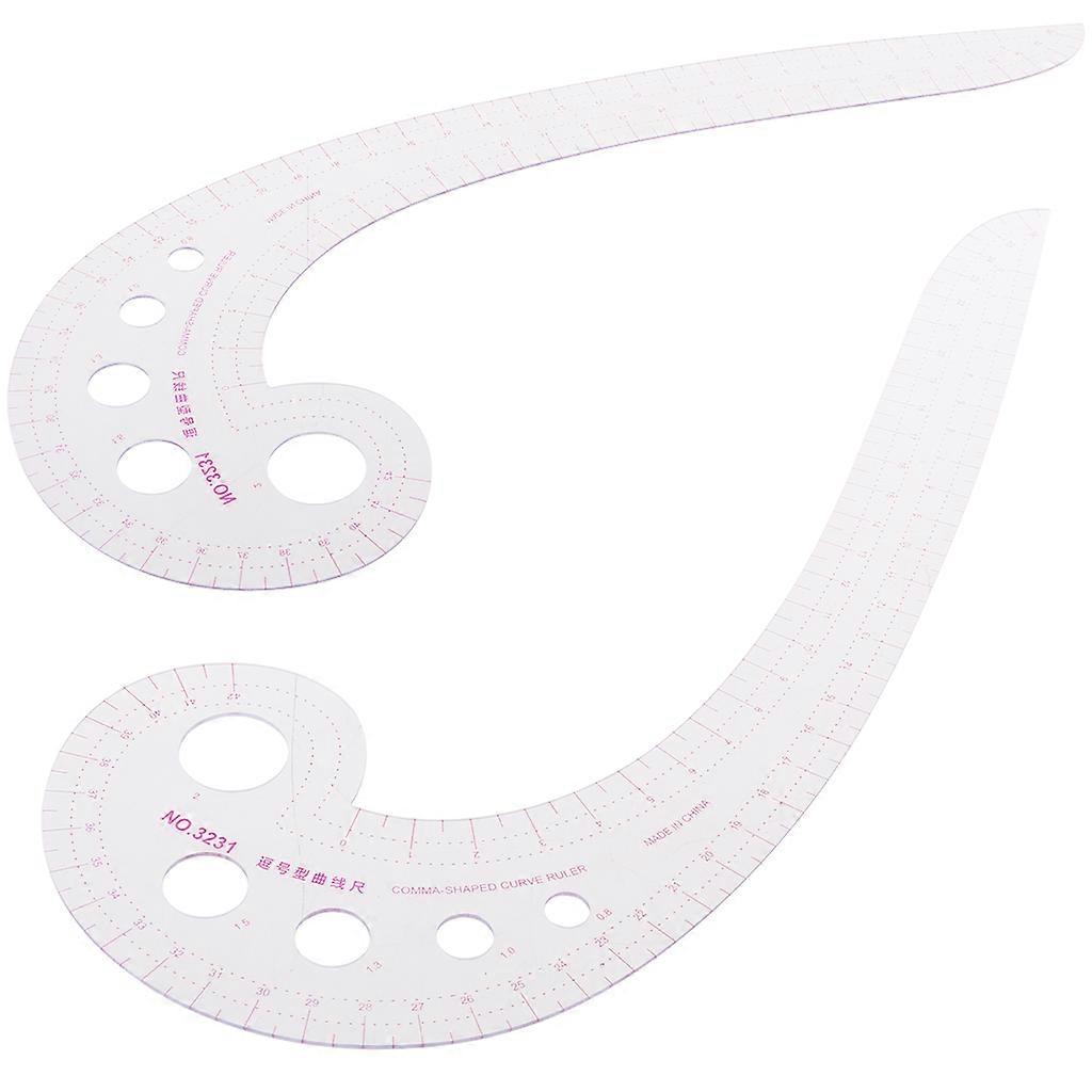 Sewing Ruler Comma Shaped French Curve Plastic Tailor Drawing Craft ...