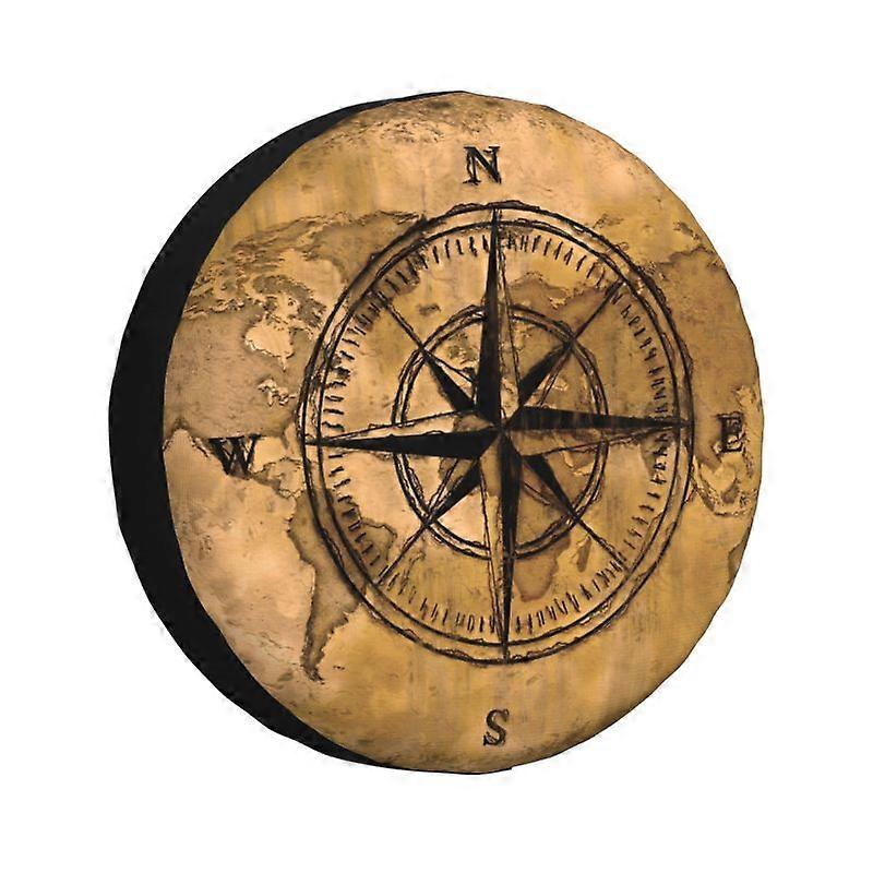 Compass rose and world map spare tire cover for toyota rav4 jeep rv suv ...