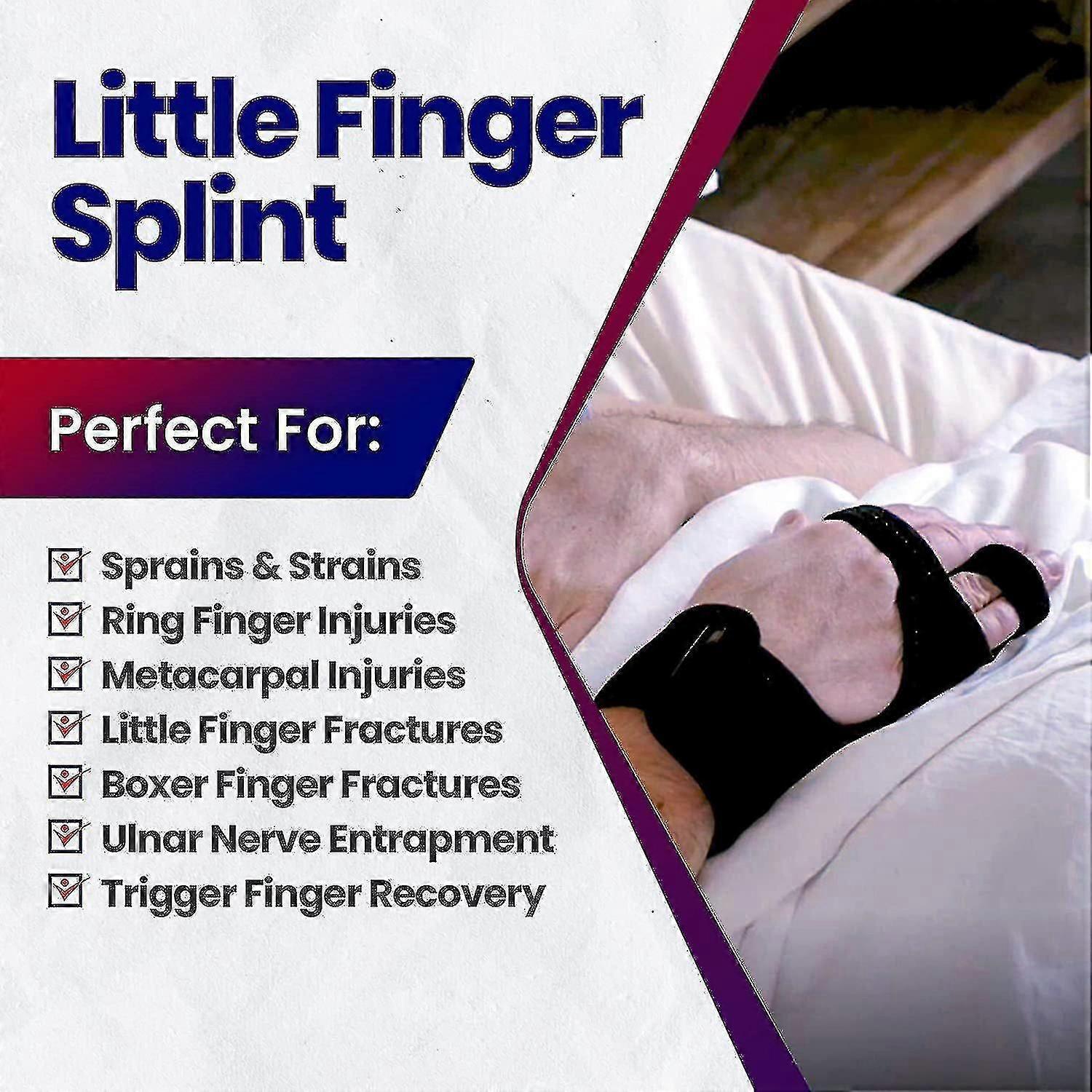 Metacarpal Finger Splint Hand Brace, Ulnar Gutter Splint Support ...
