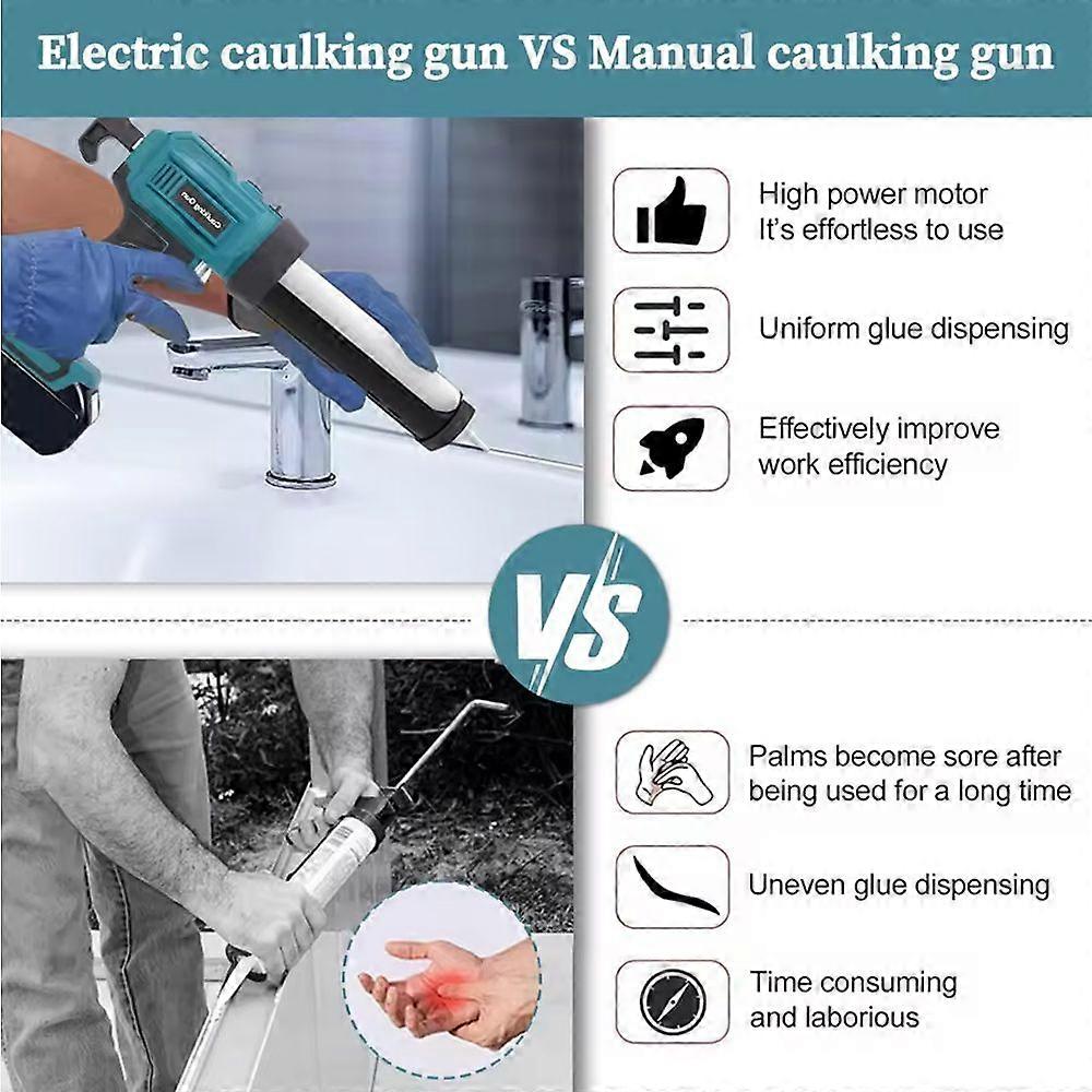 Electric Glass Caulking Press Cordless Caulking Gun For Makita 18-20V9g ...