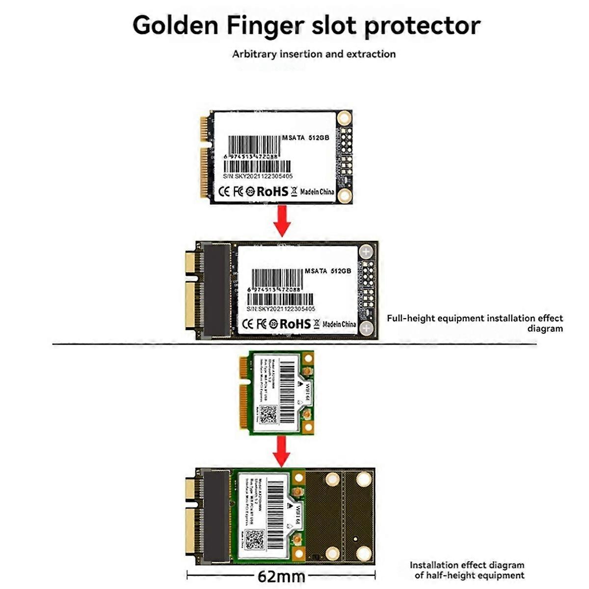 Mini PCIE/MSATA Adapter Solid State Drive Converter Expansion Card Test ...