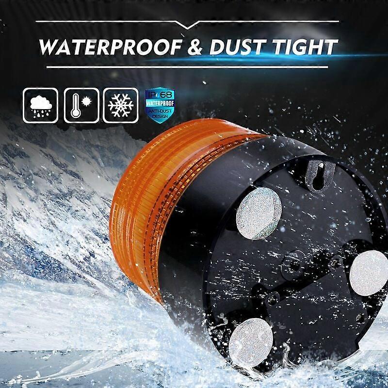 Orange LED Beacon 12V Wireless Strobe Light Magnetic Flashing Lights ...