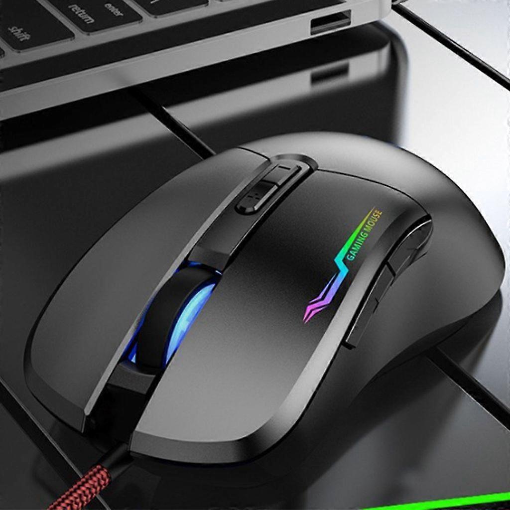 RGB Gaming Mouse USB Wired 3200 DPI Ergonomic Gamer Optical Mouse with Light Up | Fruugo UK