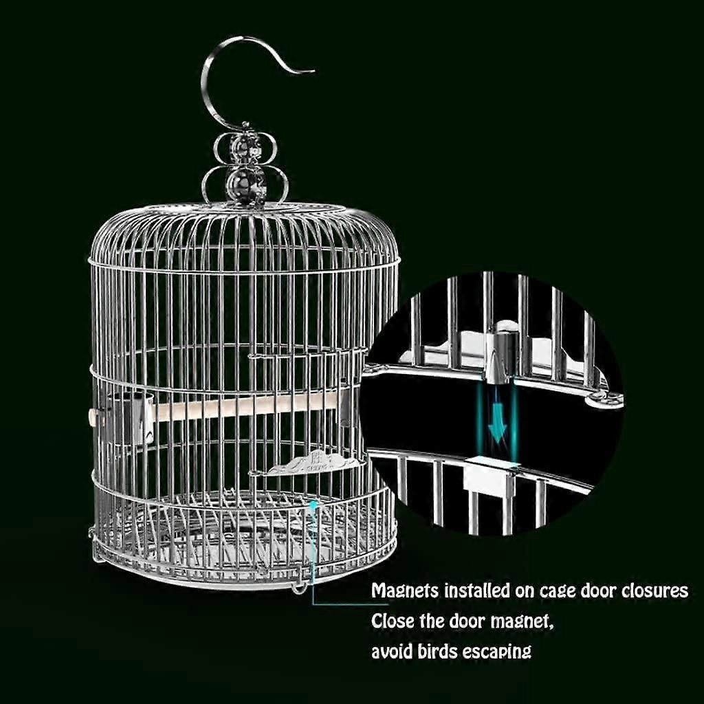 Bird Cage 40 Cm Stainless Steel Round Pet Cage, Hanging Bird House ...