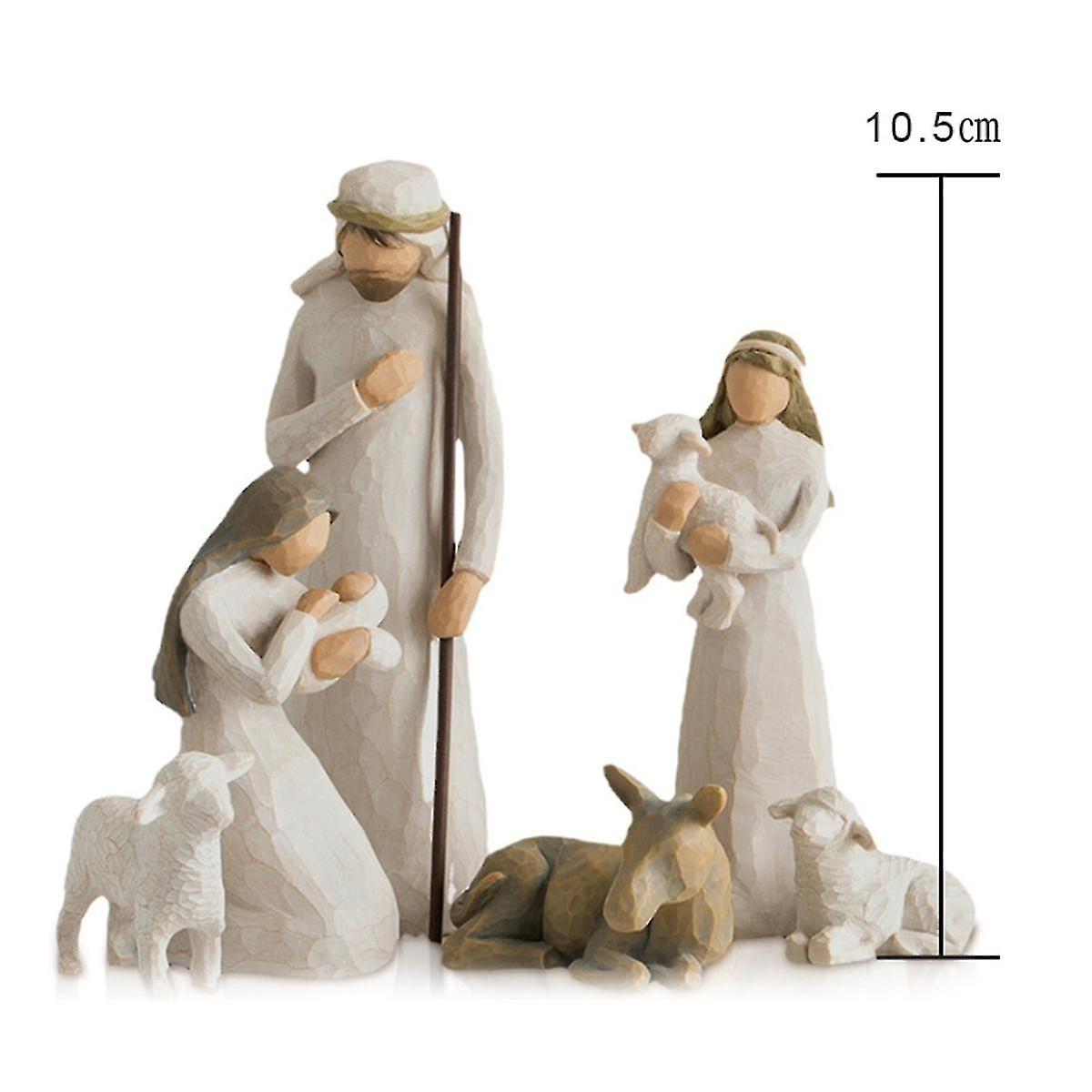 Christ Nativity Statue Nativity Scene Set Christmas Crib Statue Little ...