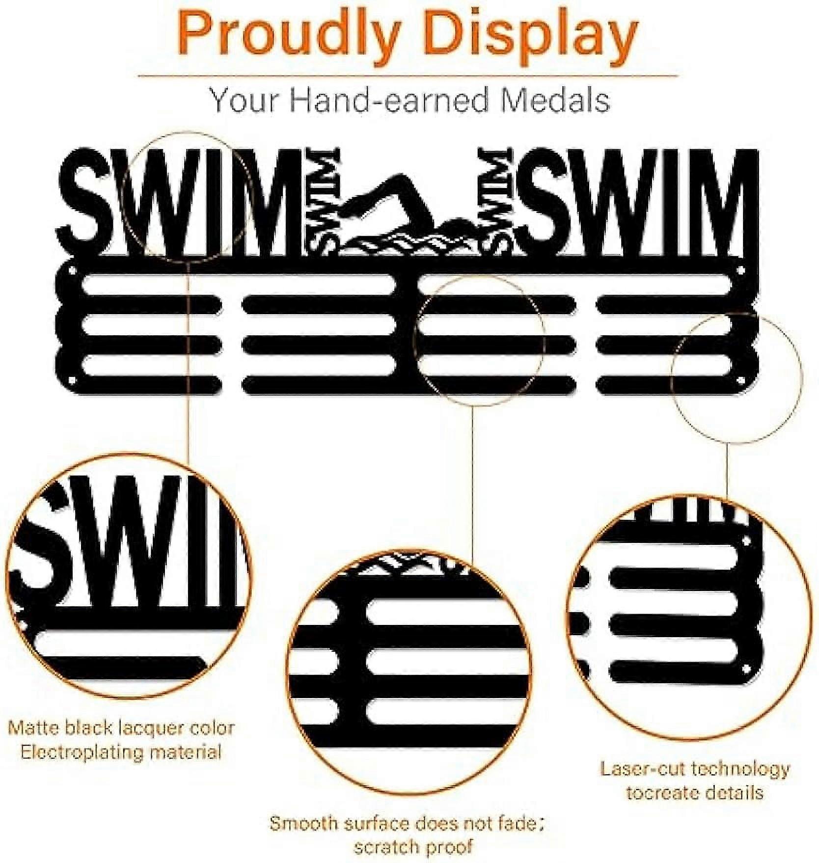 Swimming Medal Holder Swim Display Hanger Medal Swimming Trophy Display ...