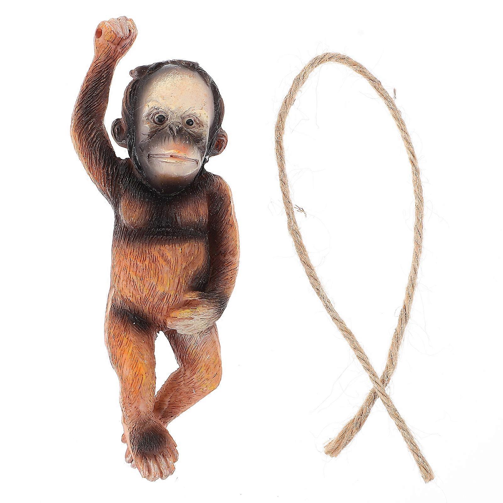 Monkey Ornament Monkey Statue Garden Resin Monkey Decor Yard Monkey ...