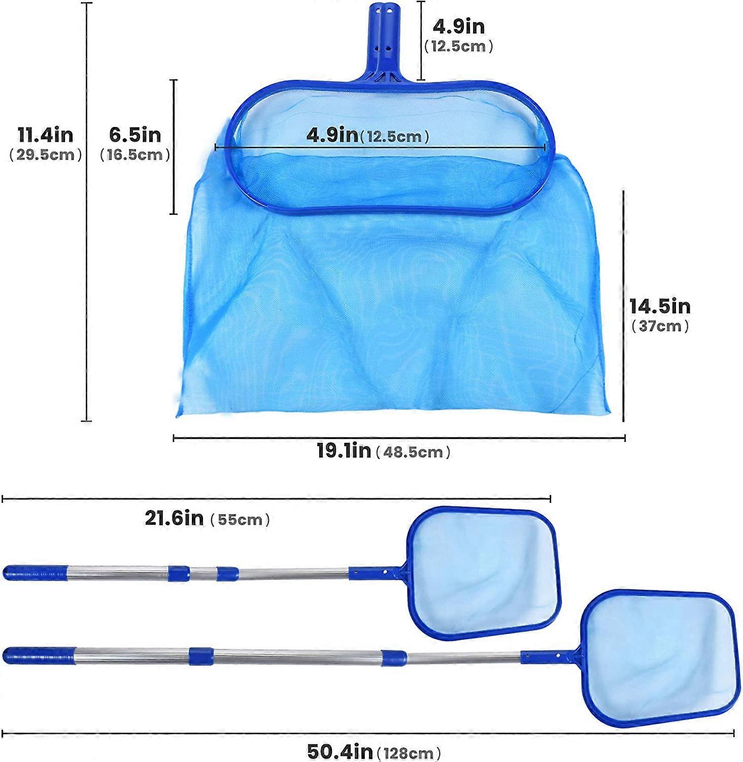 Heavy Duty Telescopic Pole Pool Surface Landing Net With 1.2M Aluminum ...