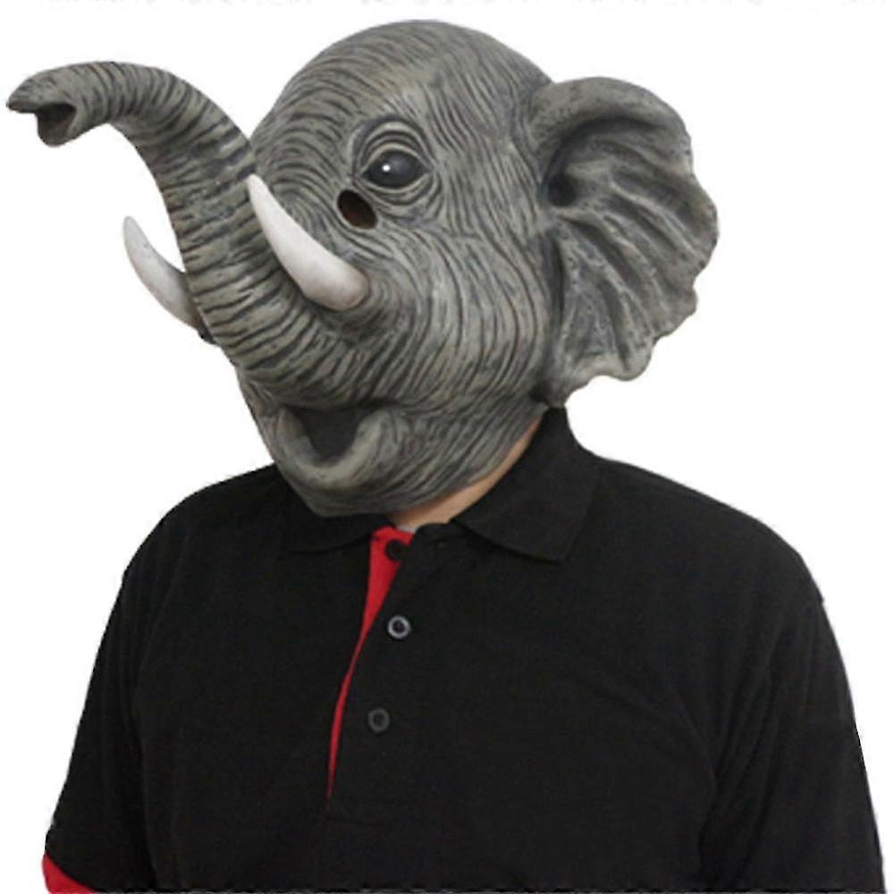 Latex Animal Full Head African Elephant Mask Animal Fancy Masquerade ...