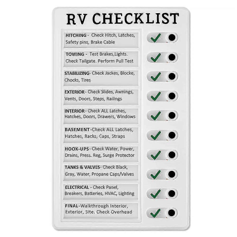 Memo Plastic Board Rv Checklist/my Chores/elder Care Reminder | Fruugo UK