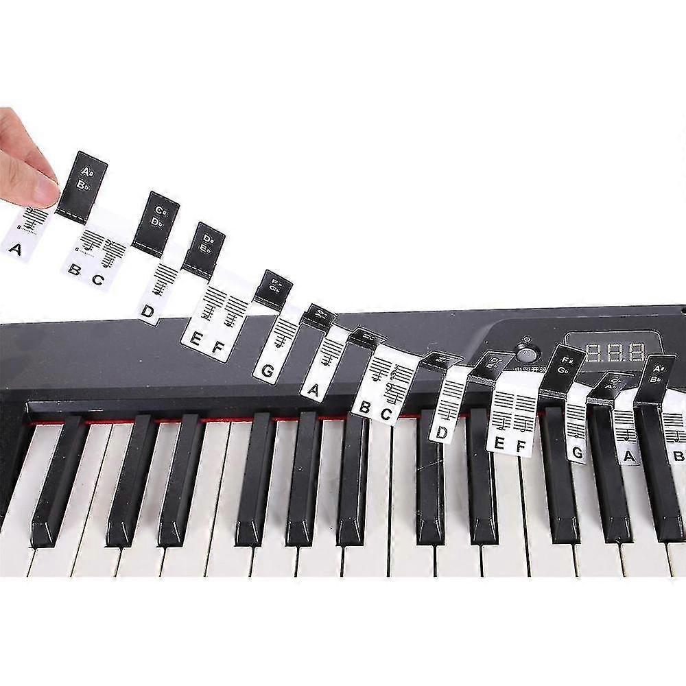 2 Pcs 88 Keys Removable Piano Key Labels Piano Keyboard Stickers Piano ...