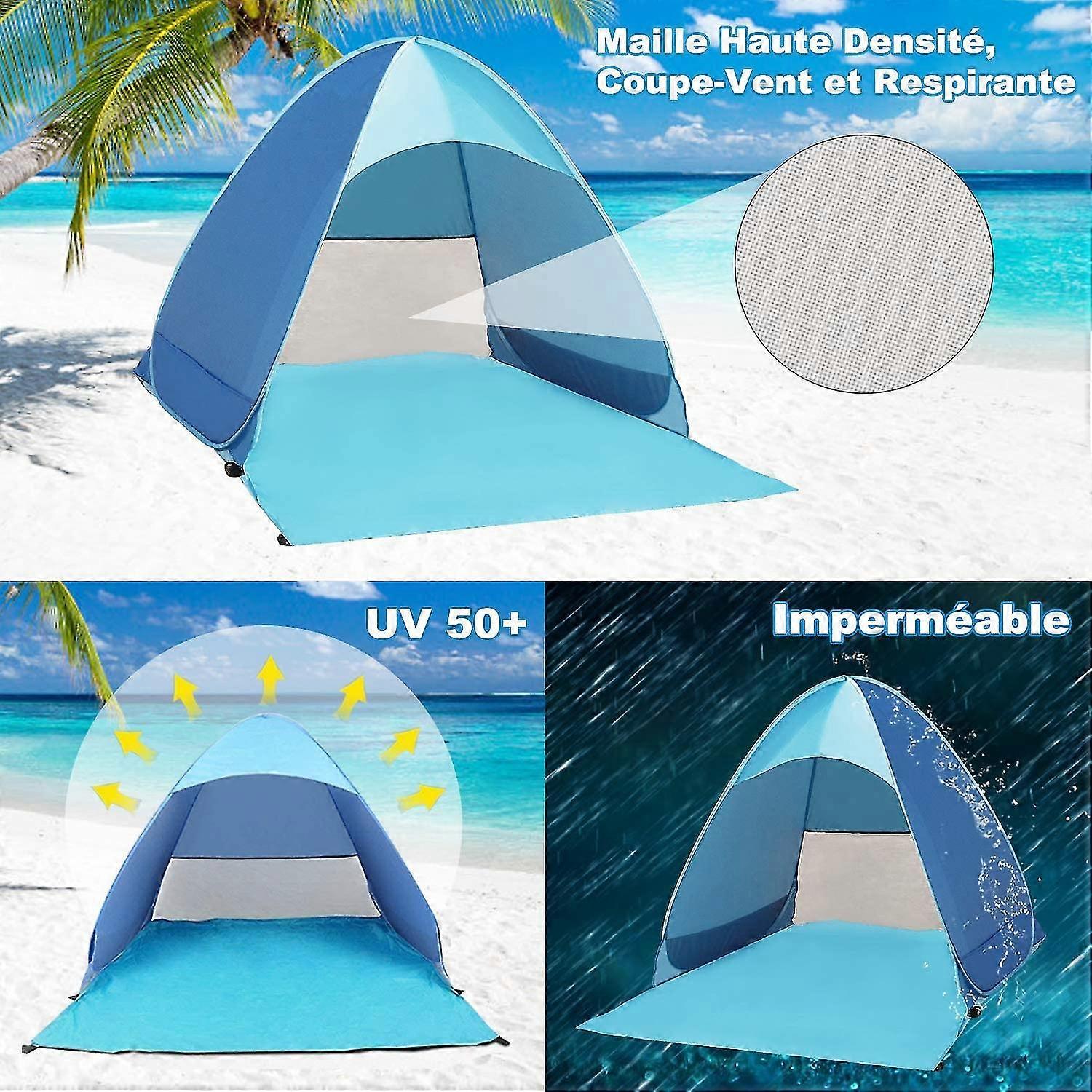 Uv Protection Tent, Beach Shelter With Upf 50+ Uv Sun Protection For 2 ...