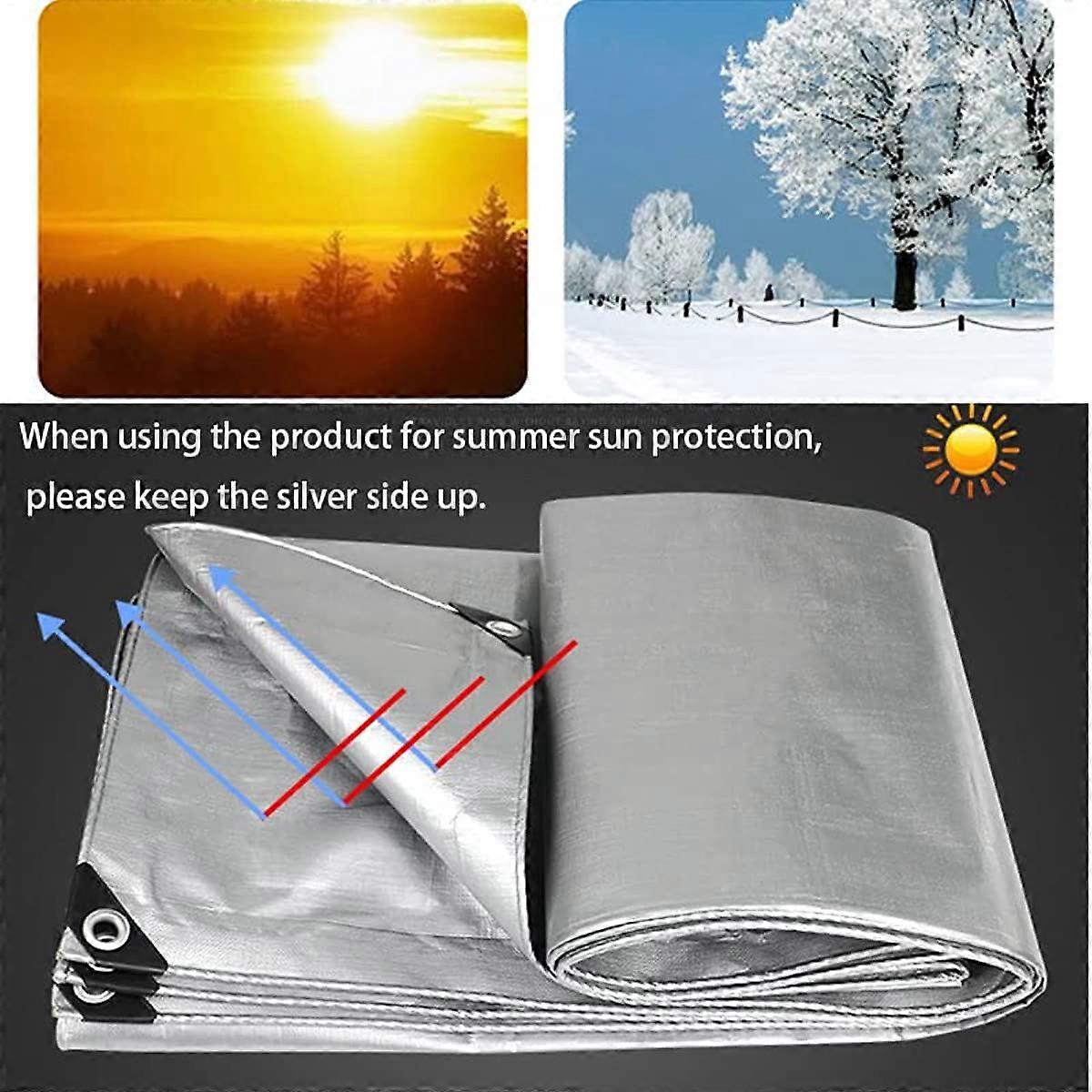 Presenning med øjer Presenning Stof Presenning Lavet af PE 45 x 9 m ...