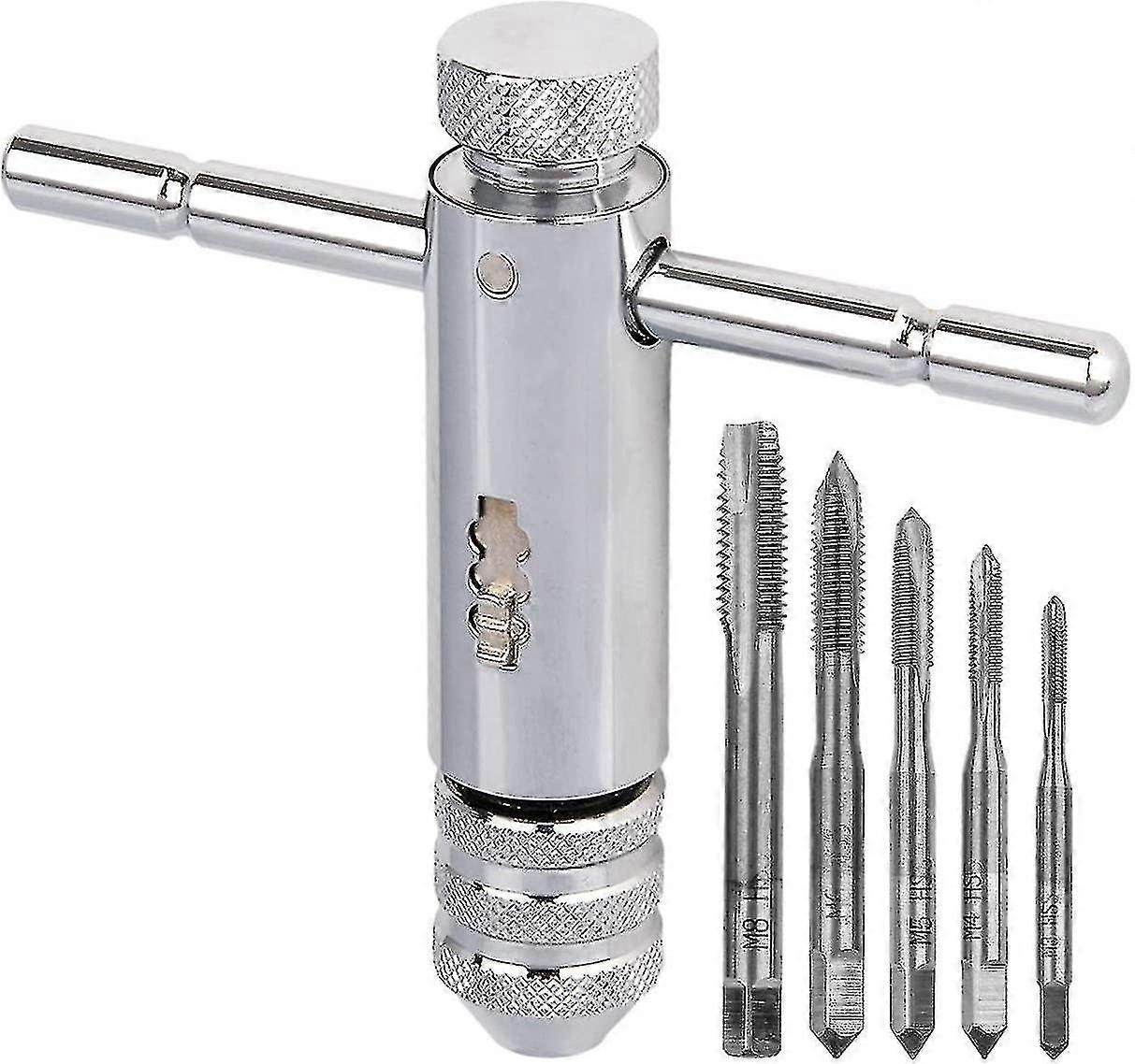 Tap Drill Set Hss Titanium Coated With Ratchet With Adjustable Handle ...