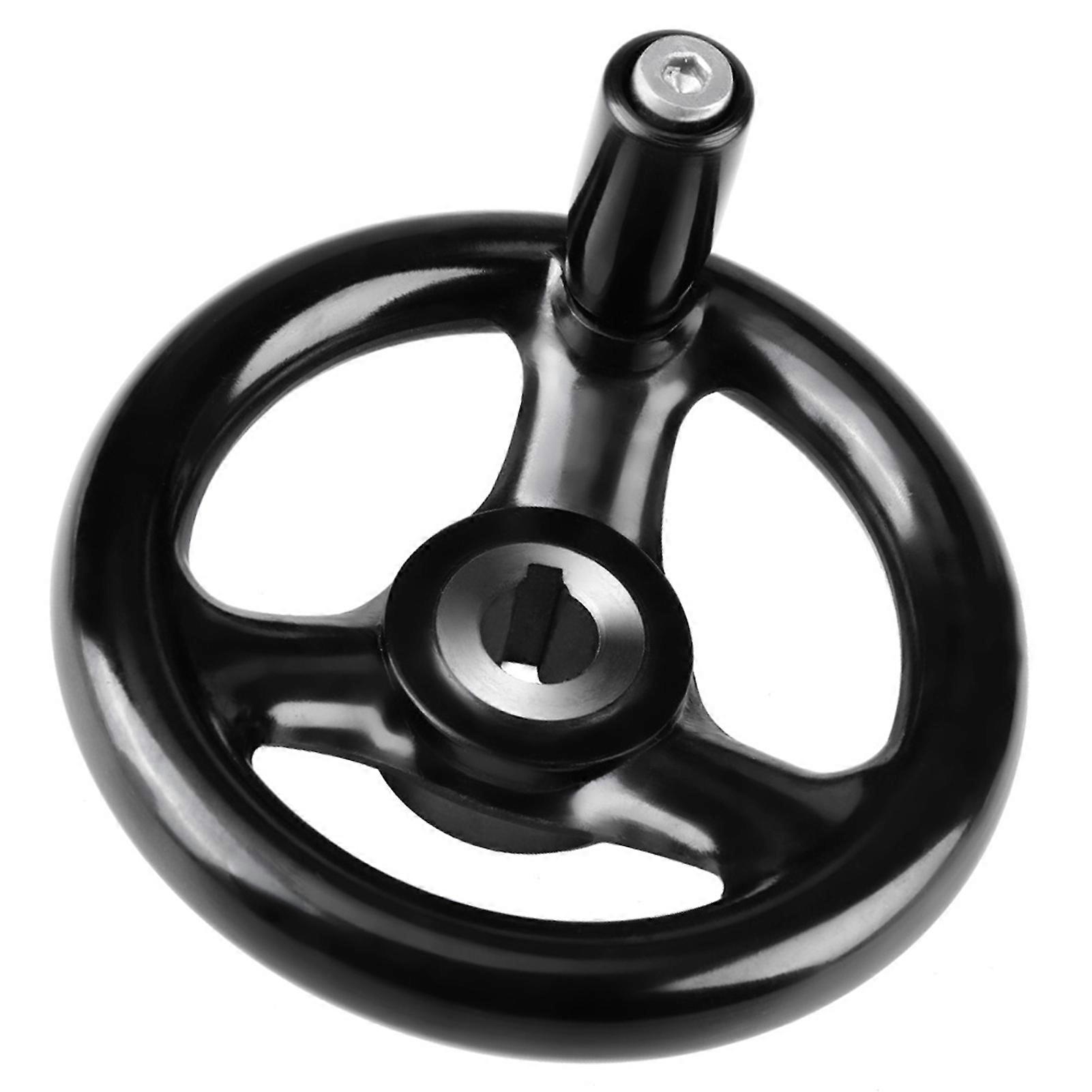 1PC 12*100mm Black Round 3 Spoke Hand Wheel for Lathe Milling Machine ...
