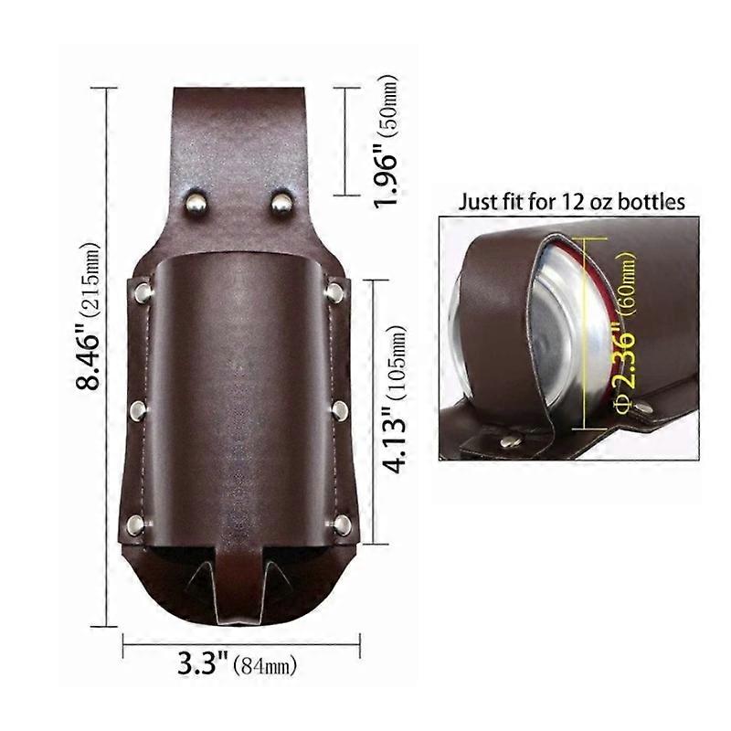 Leather Beer Holster Classic Beer Holster For Men Bottle Holder Belt ...