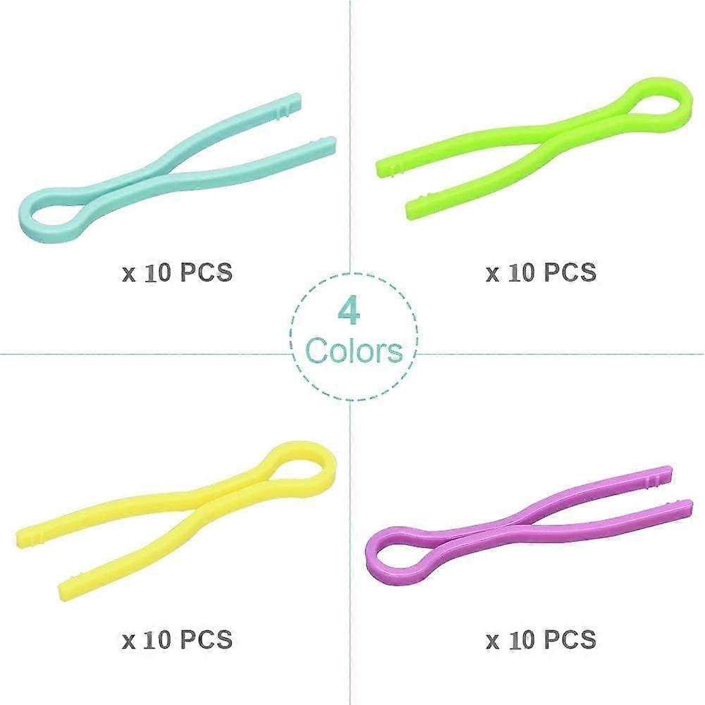 Bobbin Thread Holder, 40 Pieces Thread Spool Clips, 4 Color Plastic ...